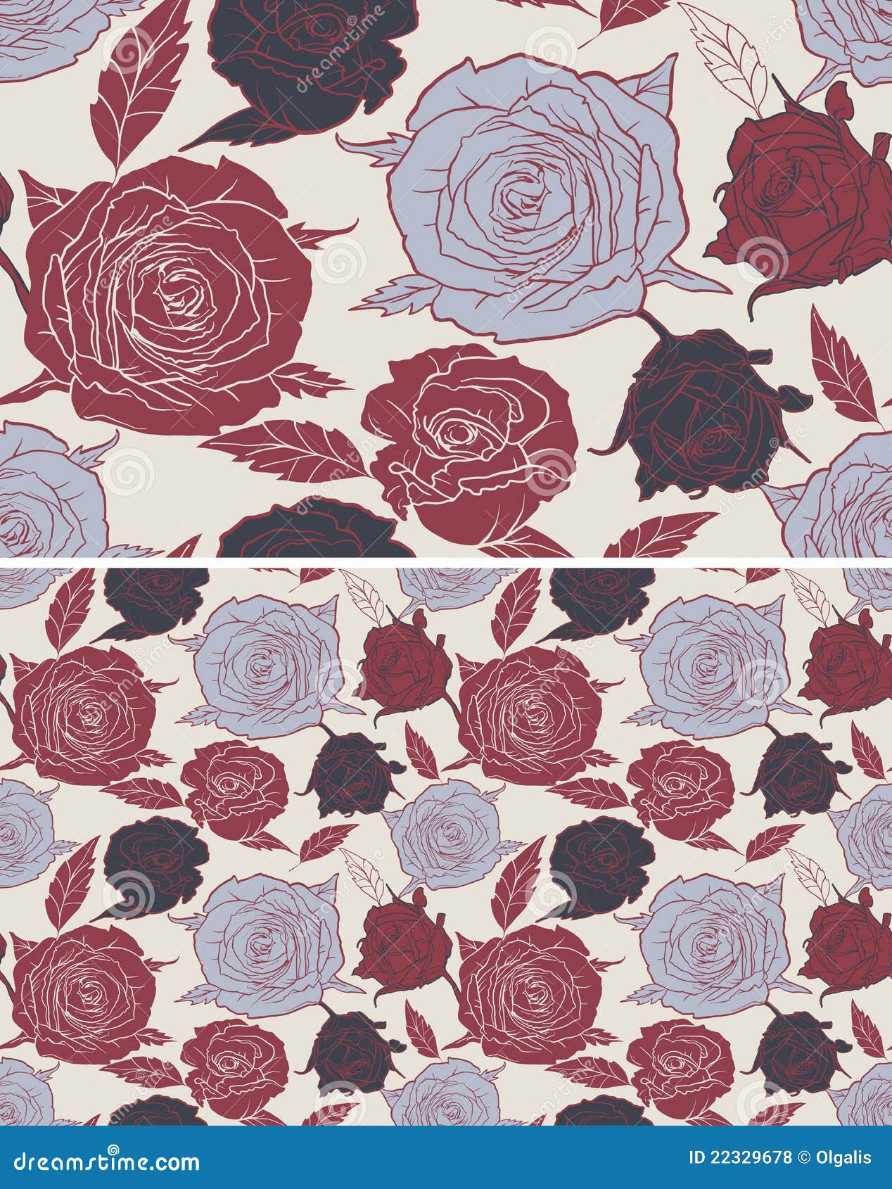 Seamless roses stock illustration. Illustration of elegance - 22329678