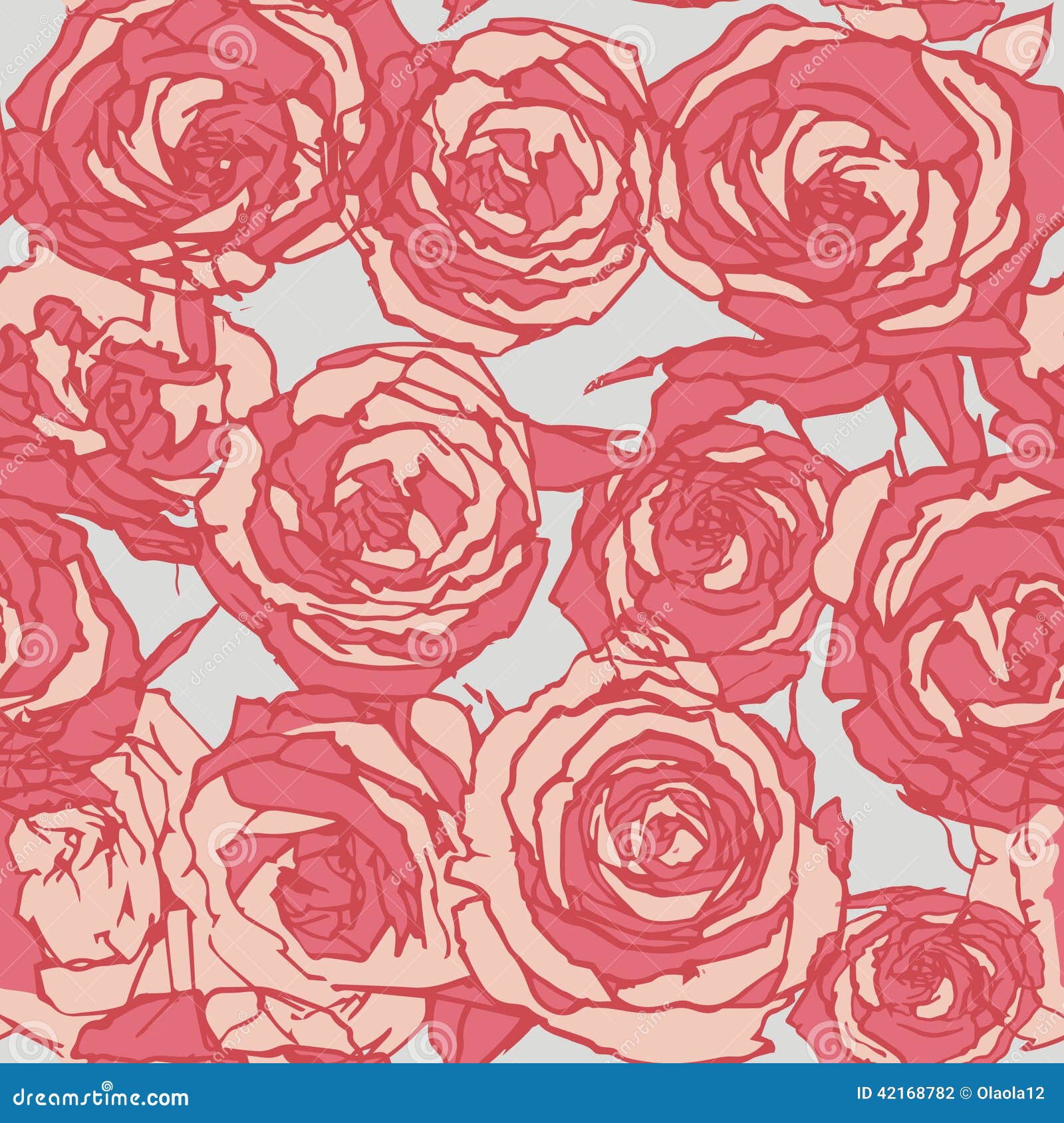 Seamless roses stock vector. Illustration of elegance - 42168782