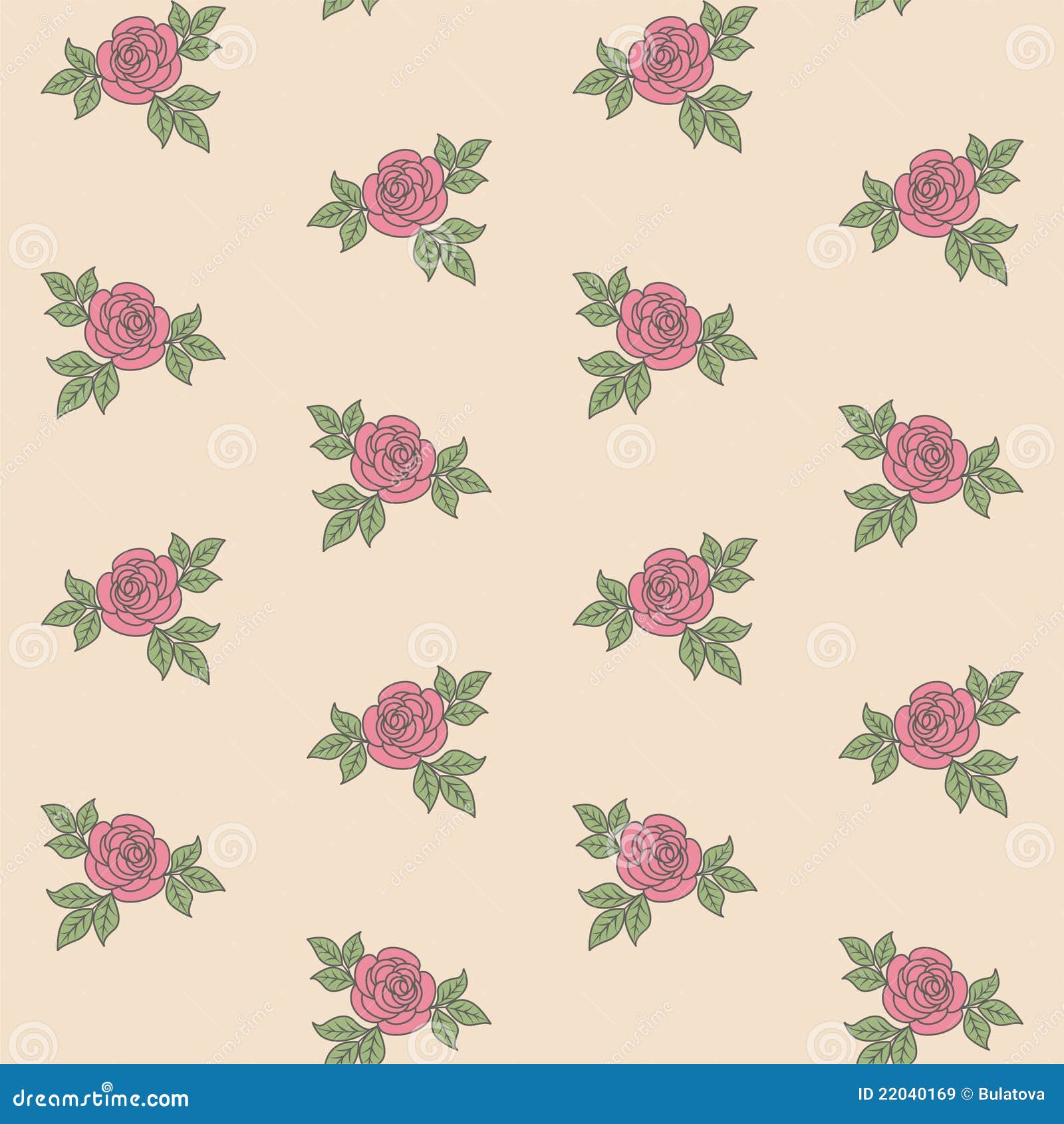 Seamless roses pattern stock vector. Illustration of textile - 22040169