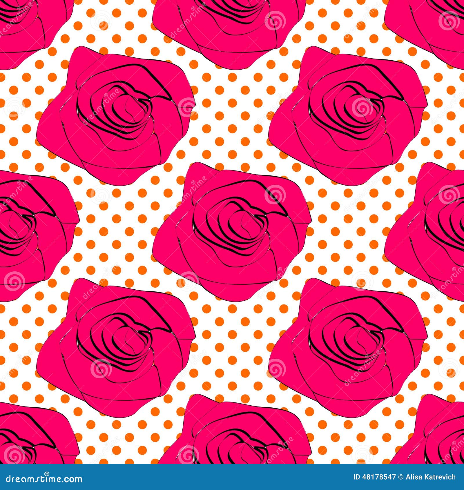 Seamless Roses Pattern on a Background Stock Vector - Illustration of ...