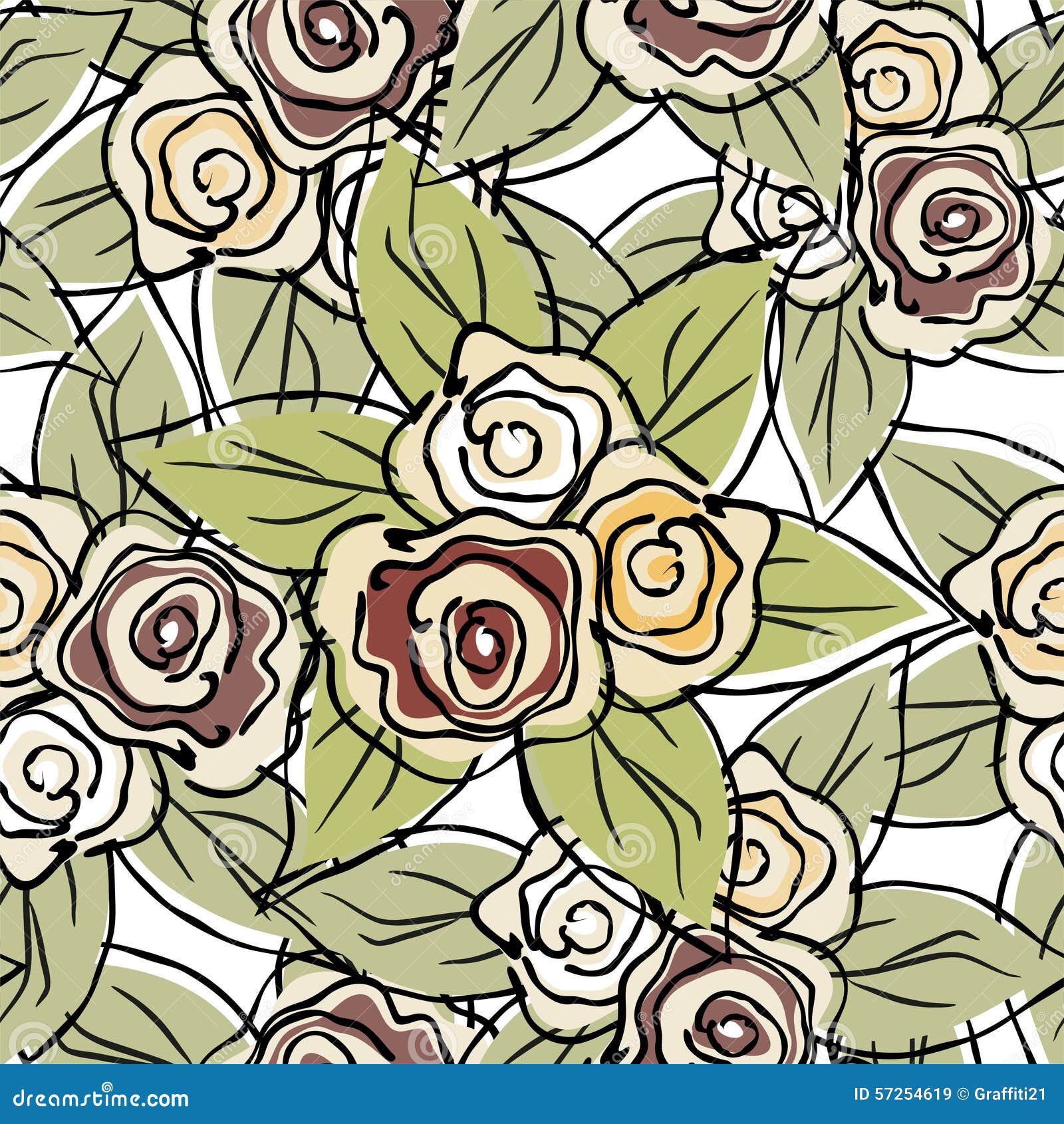 Seamless roses pattern stock vector. Illustration of gift - 57254619