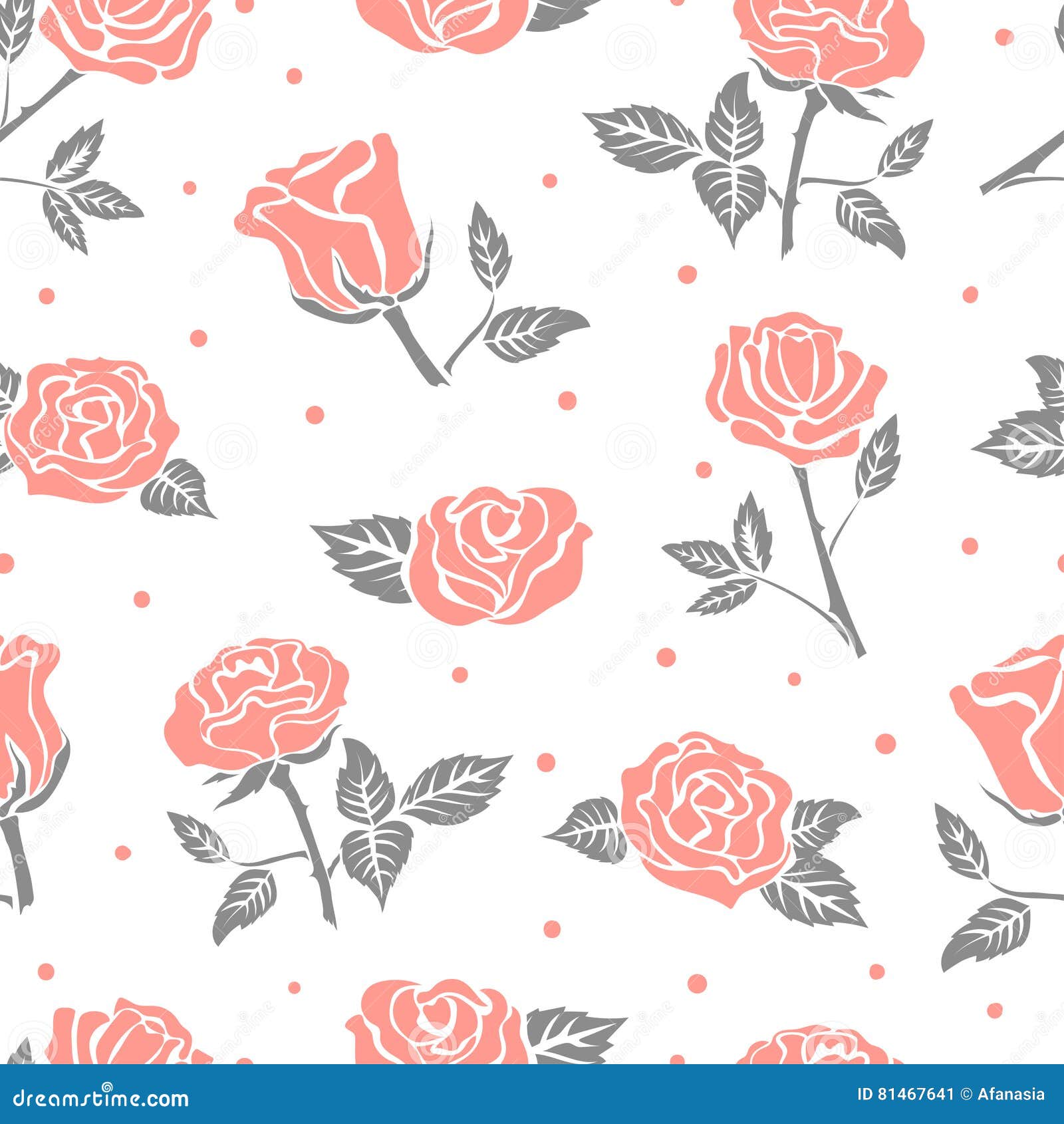 Seamless Roses Pattern. Floral Background. Stock Vector - Illustration ...