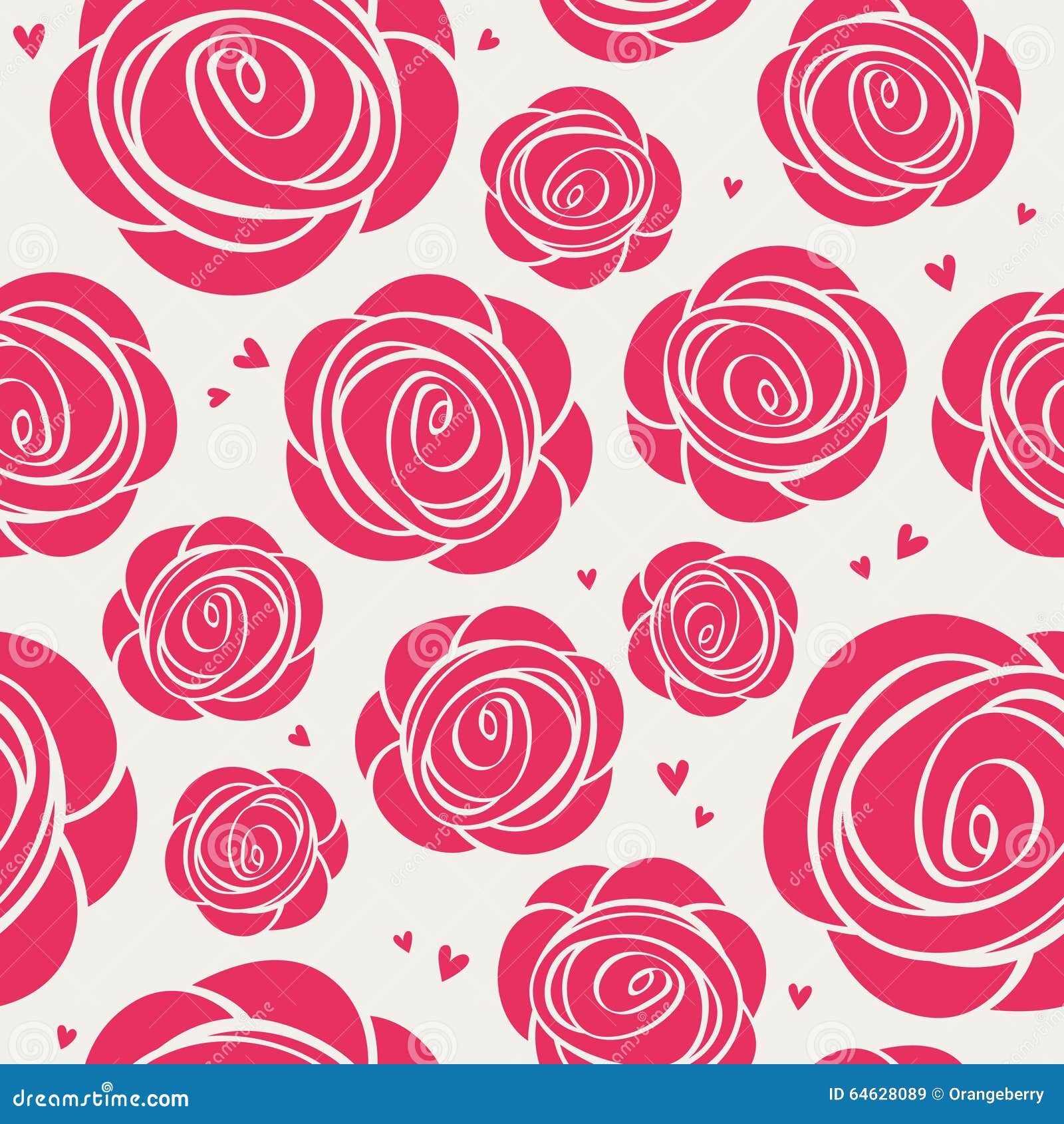 Seamless roses pattern stock vector. Illustration of botanical - 64628089