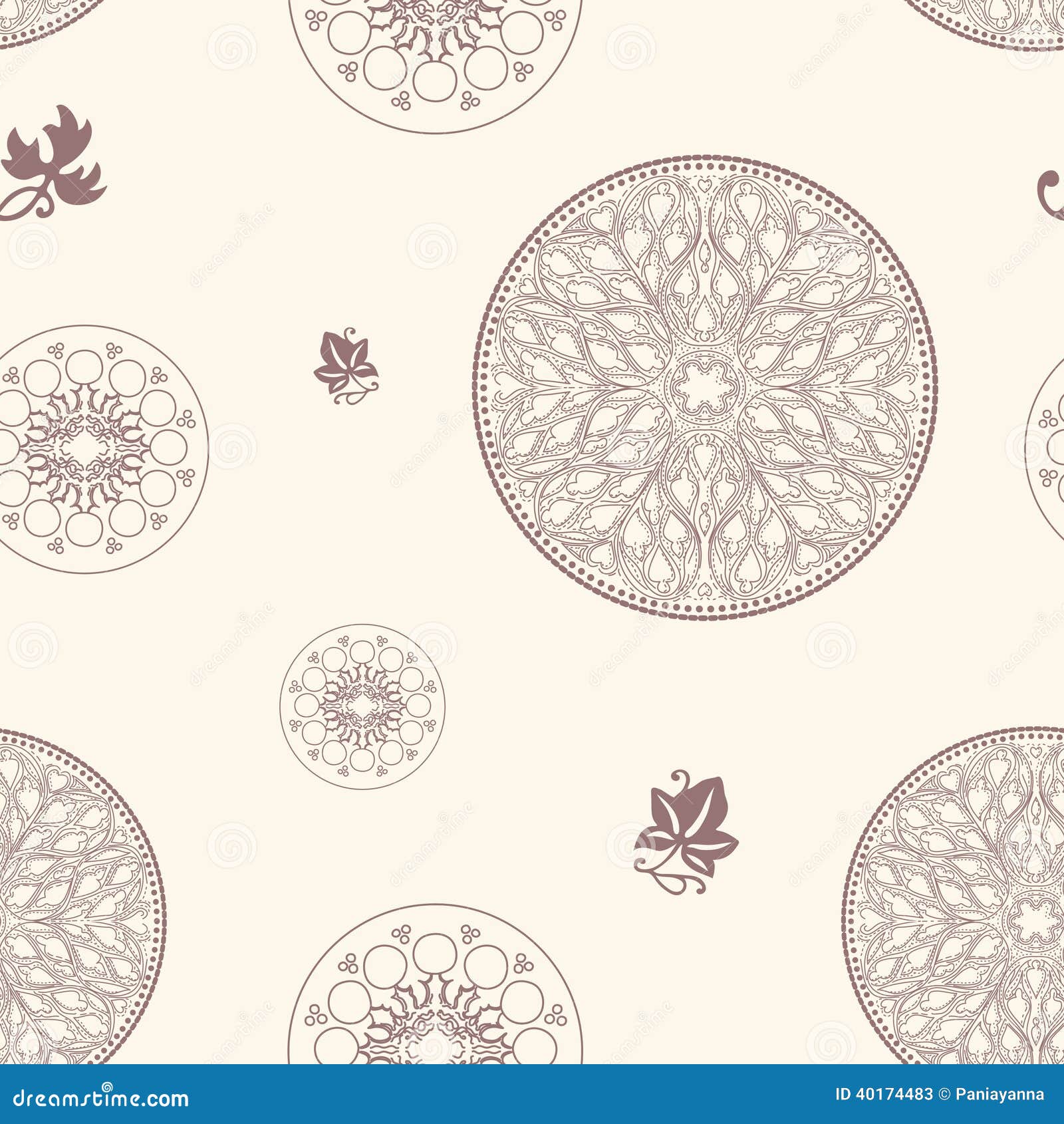 Seamless rosette pattern stock vector. Illustration of antique - 40174483