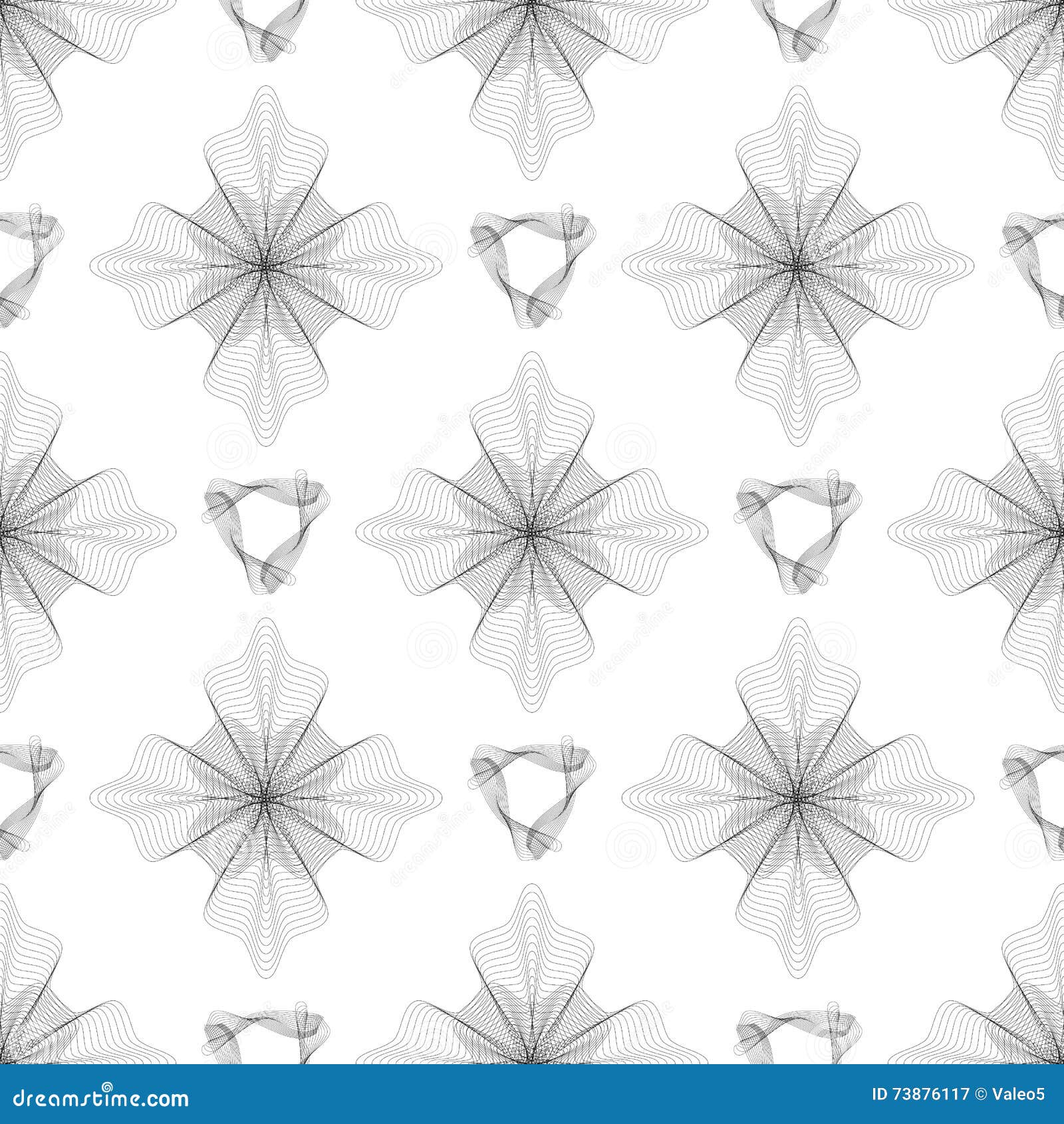 Seamless Rosette Pattern stock vector. Illustration of circle - 73876117