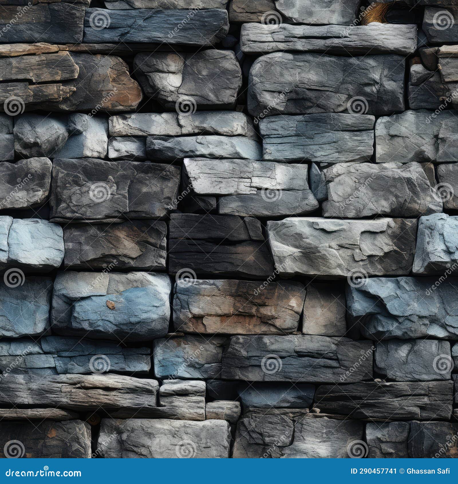 A Seamless Rough Cladding Stone Wall Stock Illustration - Illustration ...