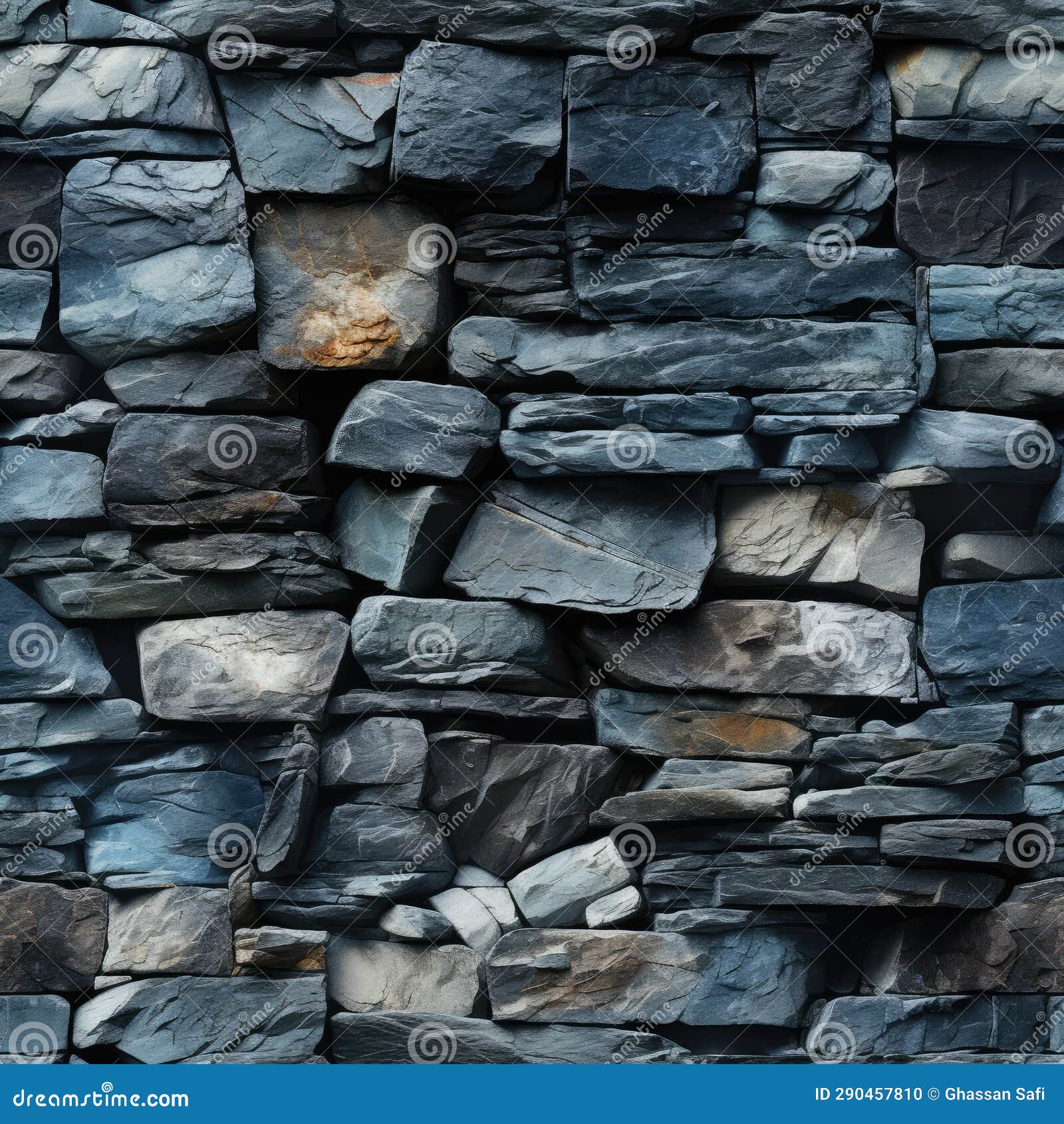 A Seamless Rough Cladding Stone Wall Stock Illustration - Illustration ...