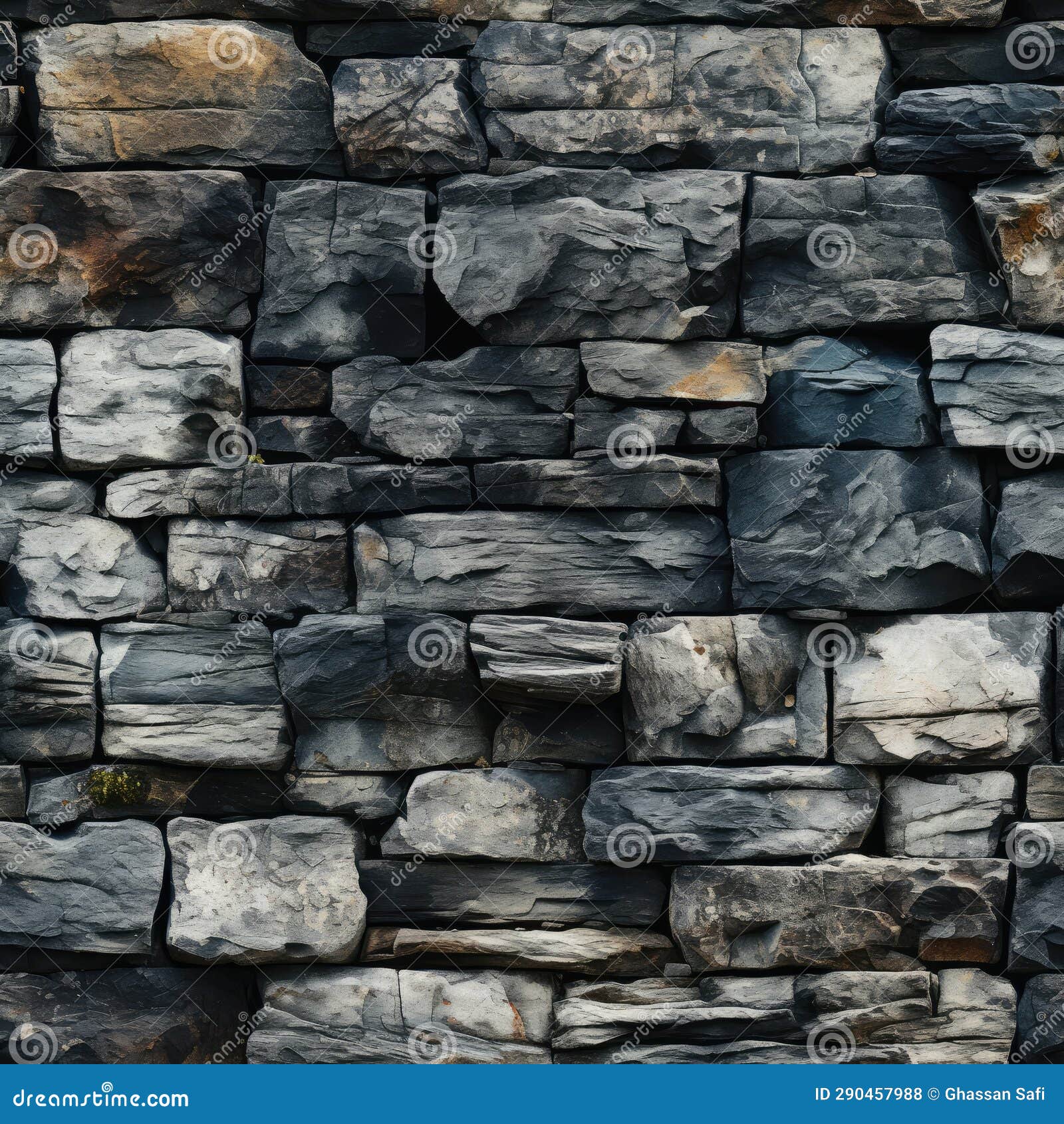 A Seamless Rough Cladding Stone Wall Stock Illustration - Illustration ...