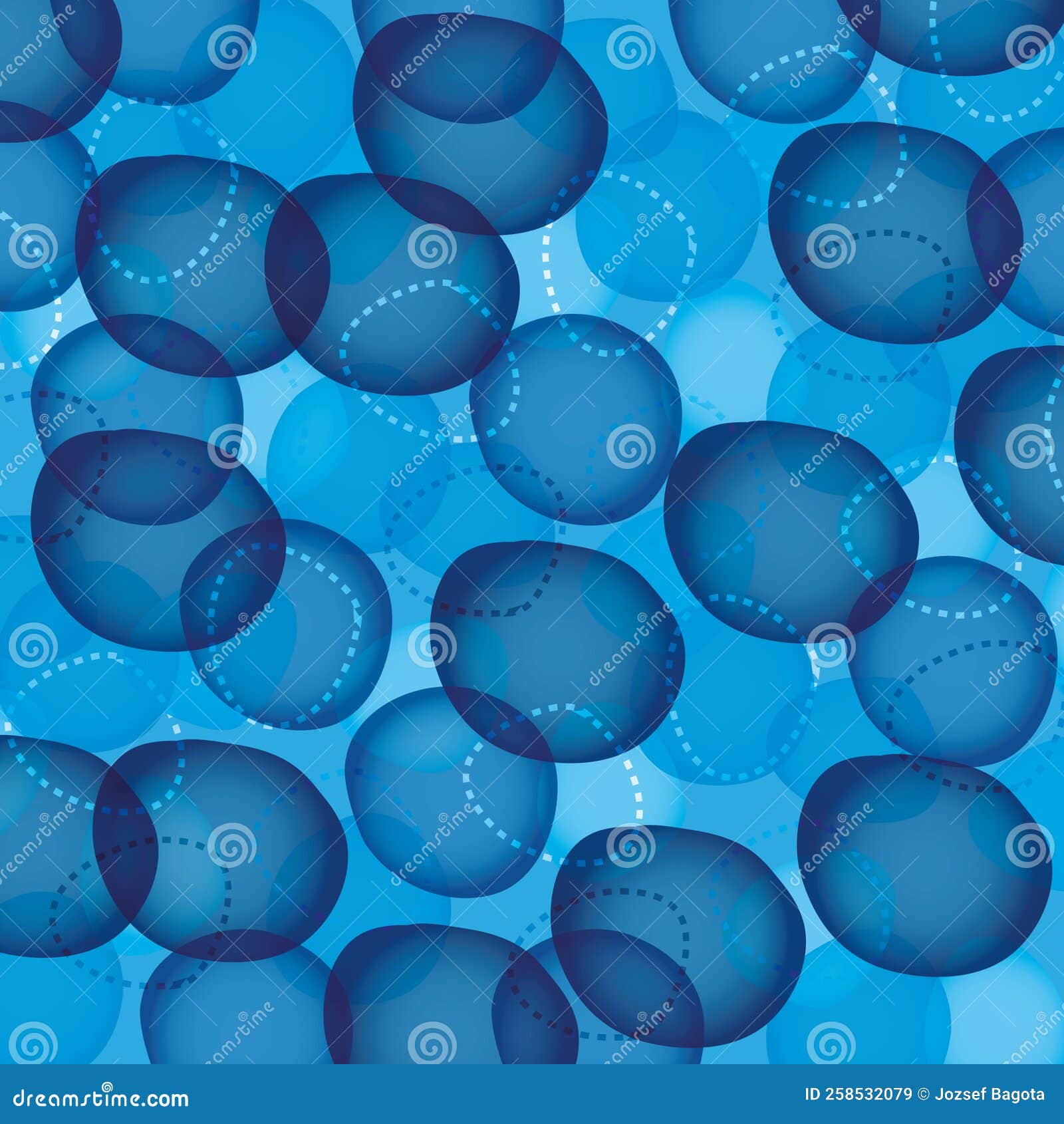 Seamless Round Bubbles Pattern Stock Vector - Illustration of outline ...