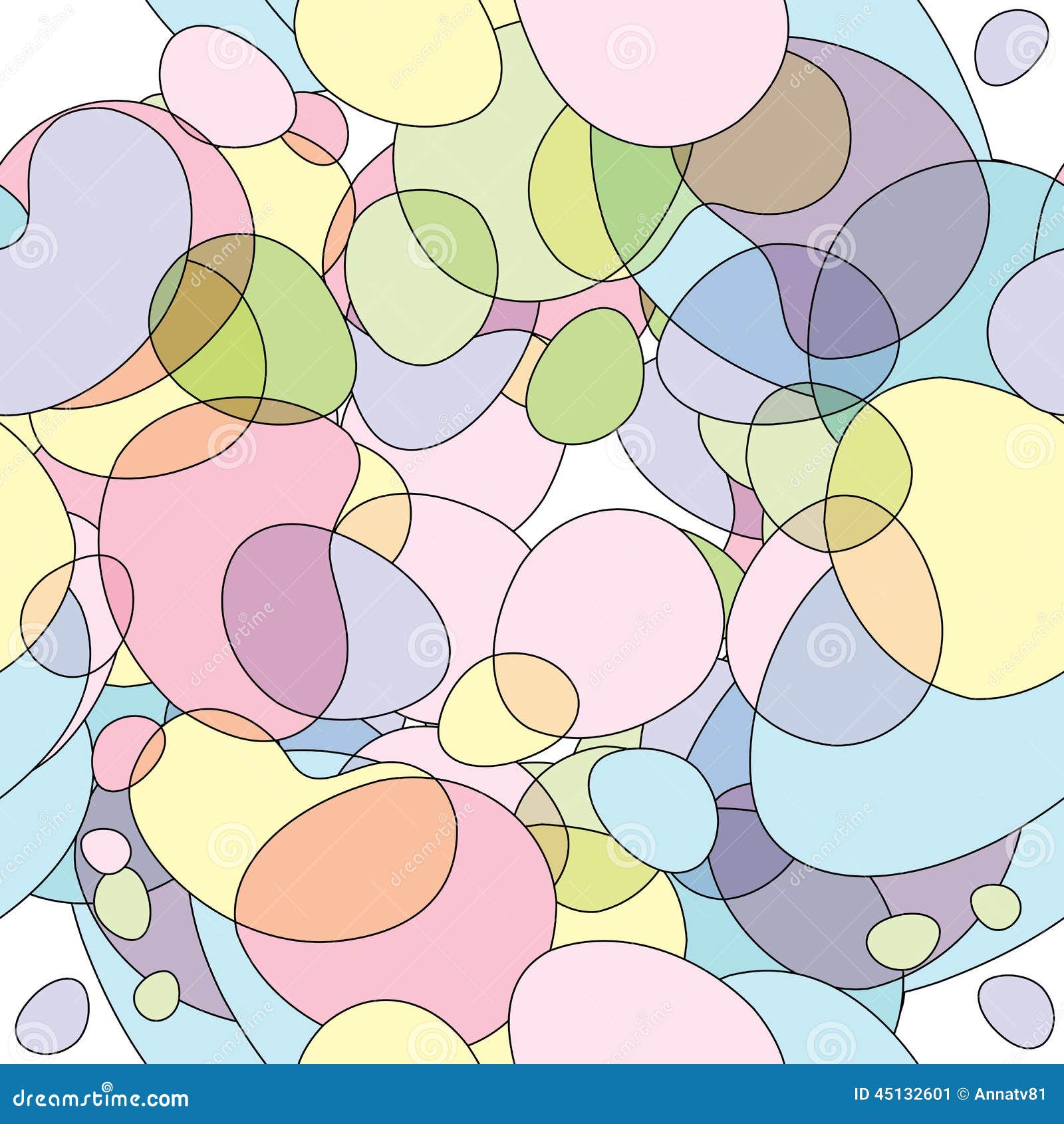 Seamless Round Bubbles Pattern Stock Vector - Illustration of organic ...