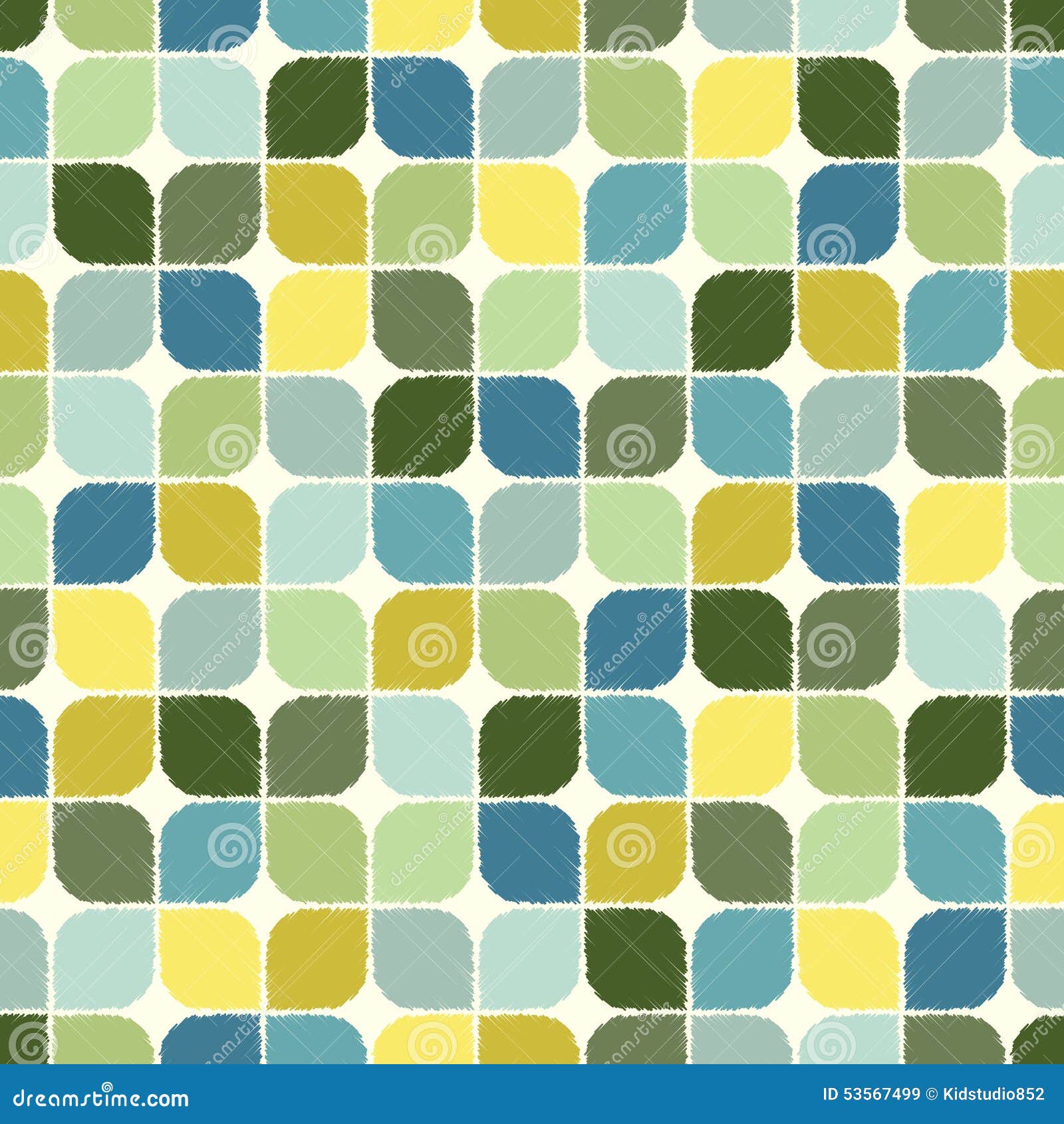 Seamless Round Corner Tiles Pattern Stock Vector - Illustration of lime ...