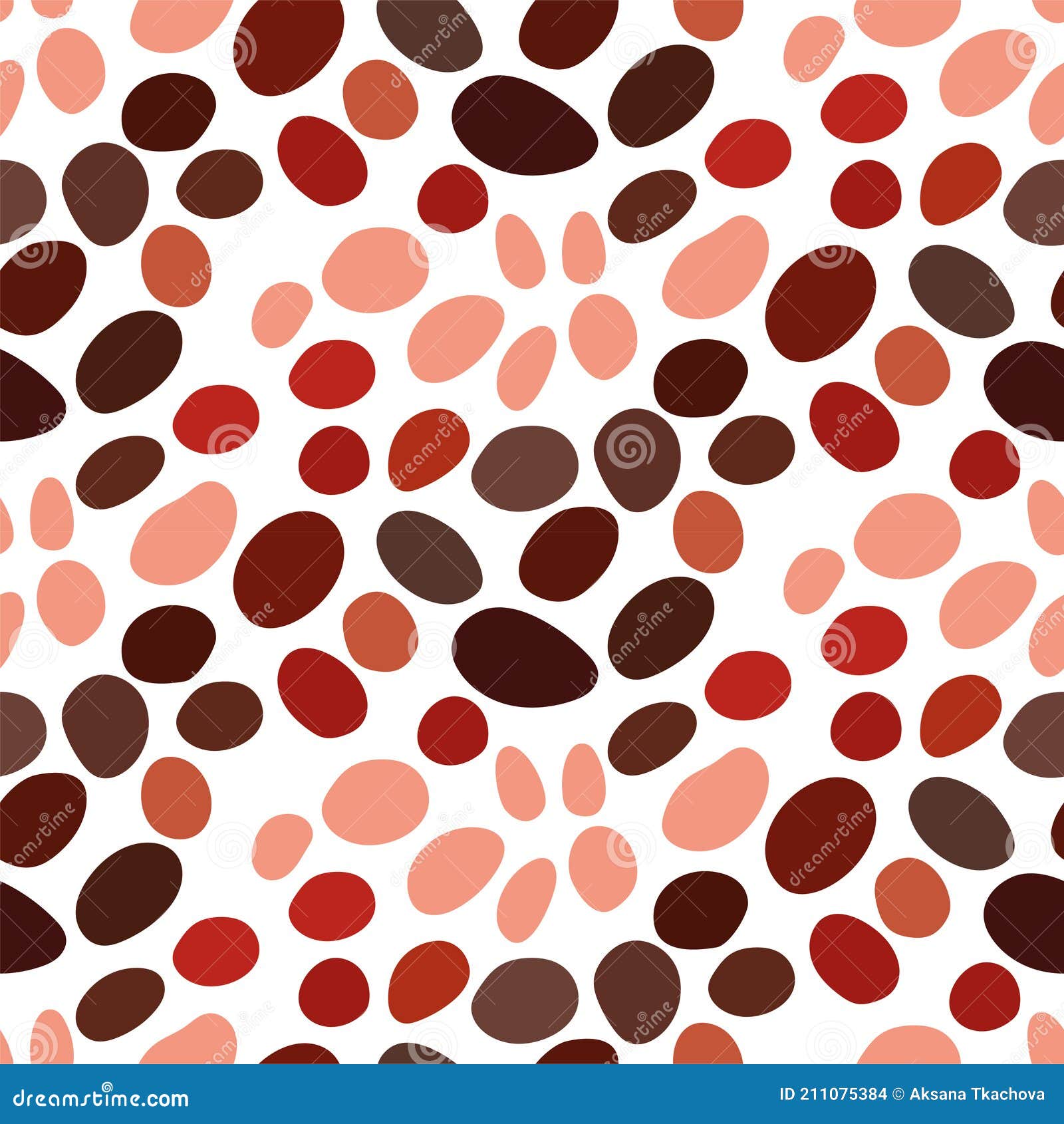 Seamless Round Stone Pattern in Burgundy Style Stock Vector ...