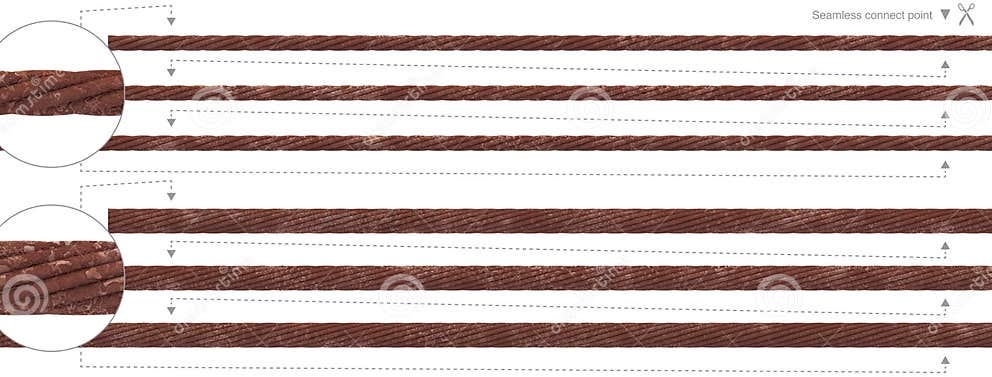 Seamless Rust Cable Repeatable Wire Rope Stock Image - Illustration of ...