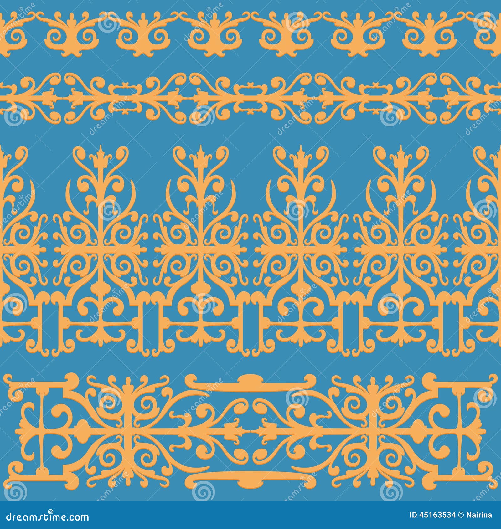 Seamless Rustic Deco with Lace Pattern Ornament Stock Vector ...
