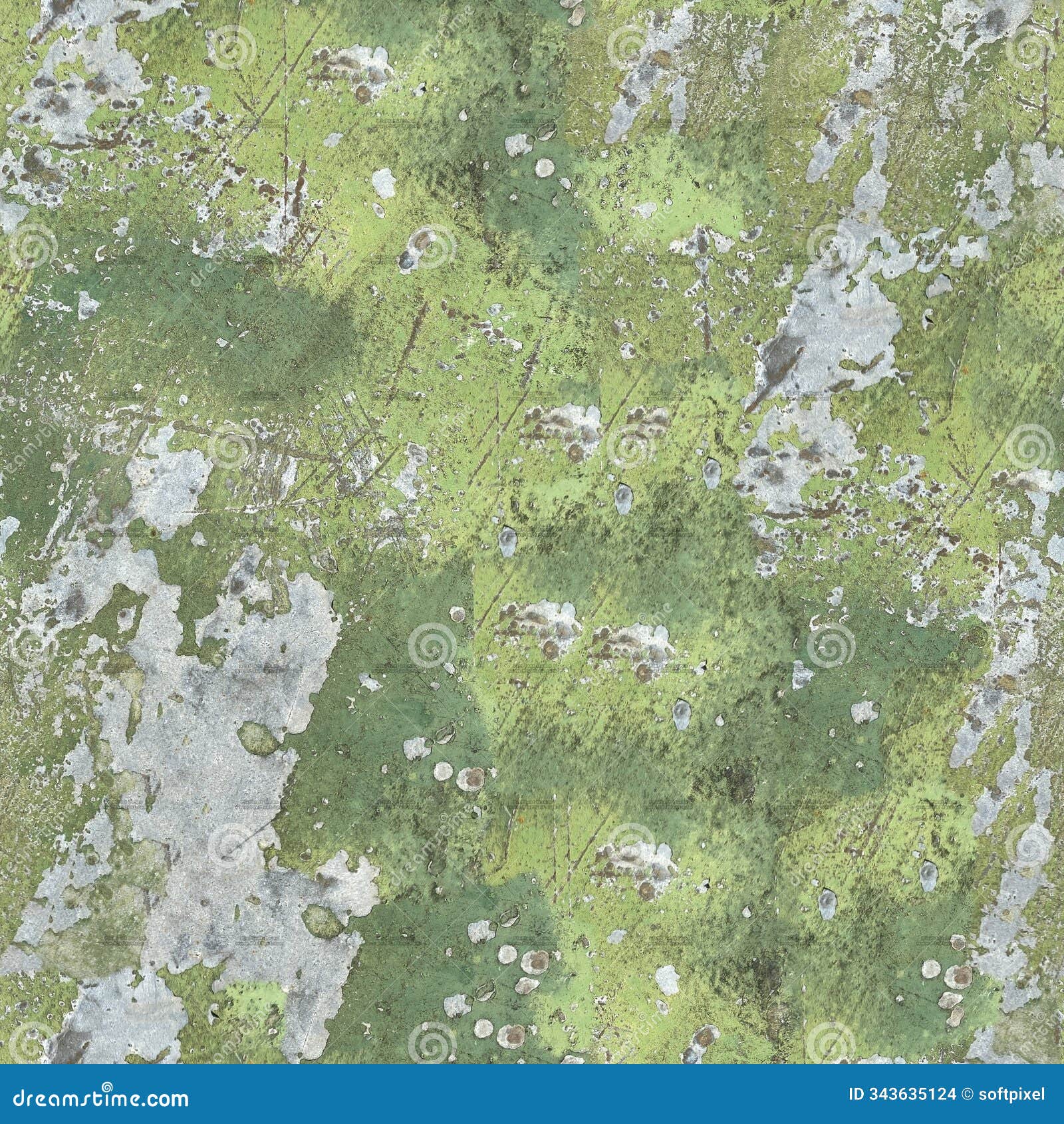 Seamless Rustic Metal Texture with Green Coating and Chipping Stock ...
