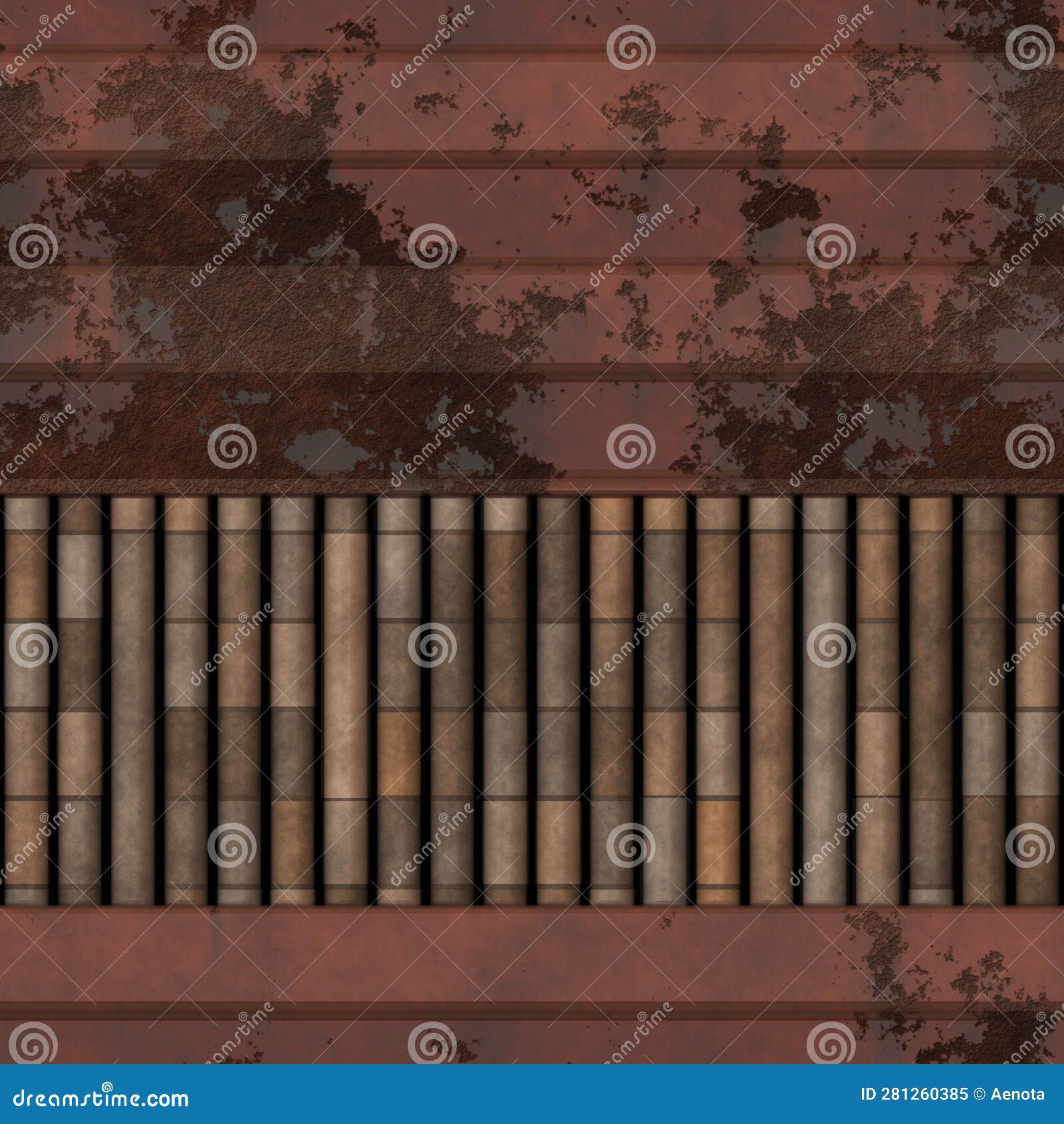 Seamless Rusty Bulkhead Metal Pattern Stock Illustration - Illustration ...