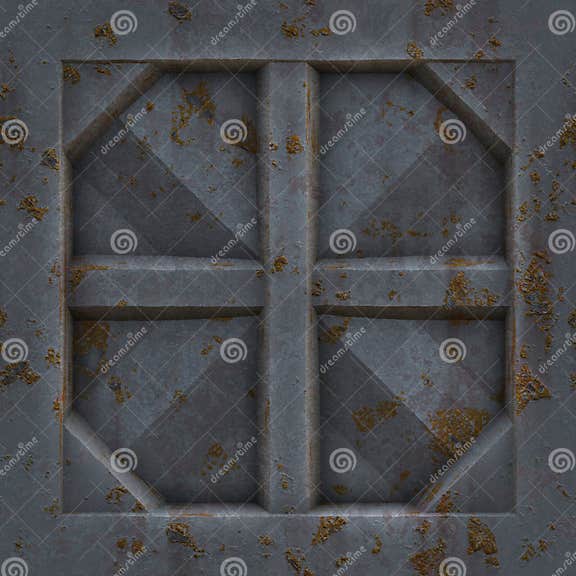 Seamless Rusty Bulkhead Metal Pattern Stock Illustration - Illustration ...