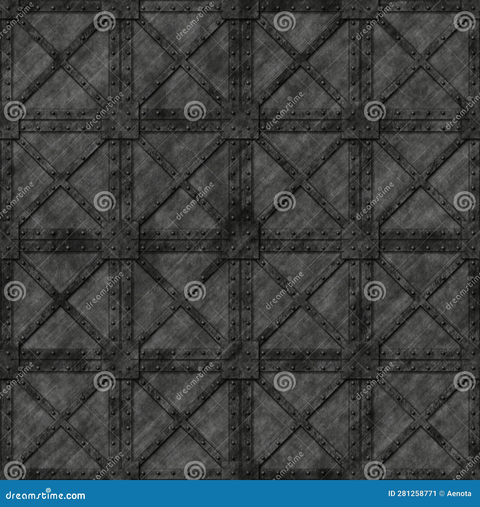 Seamless Rusty Bulkhead Metal Pattern Stock Illustration - Illustration ...