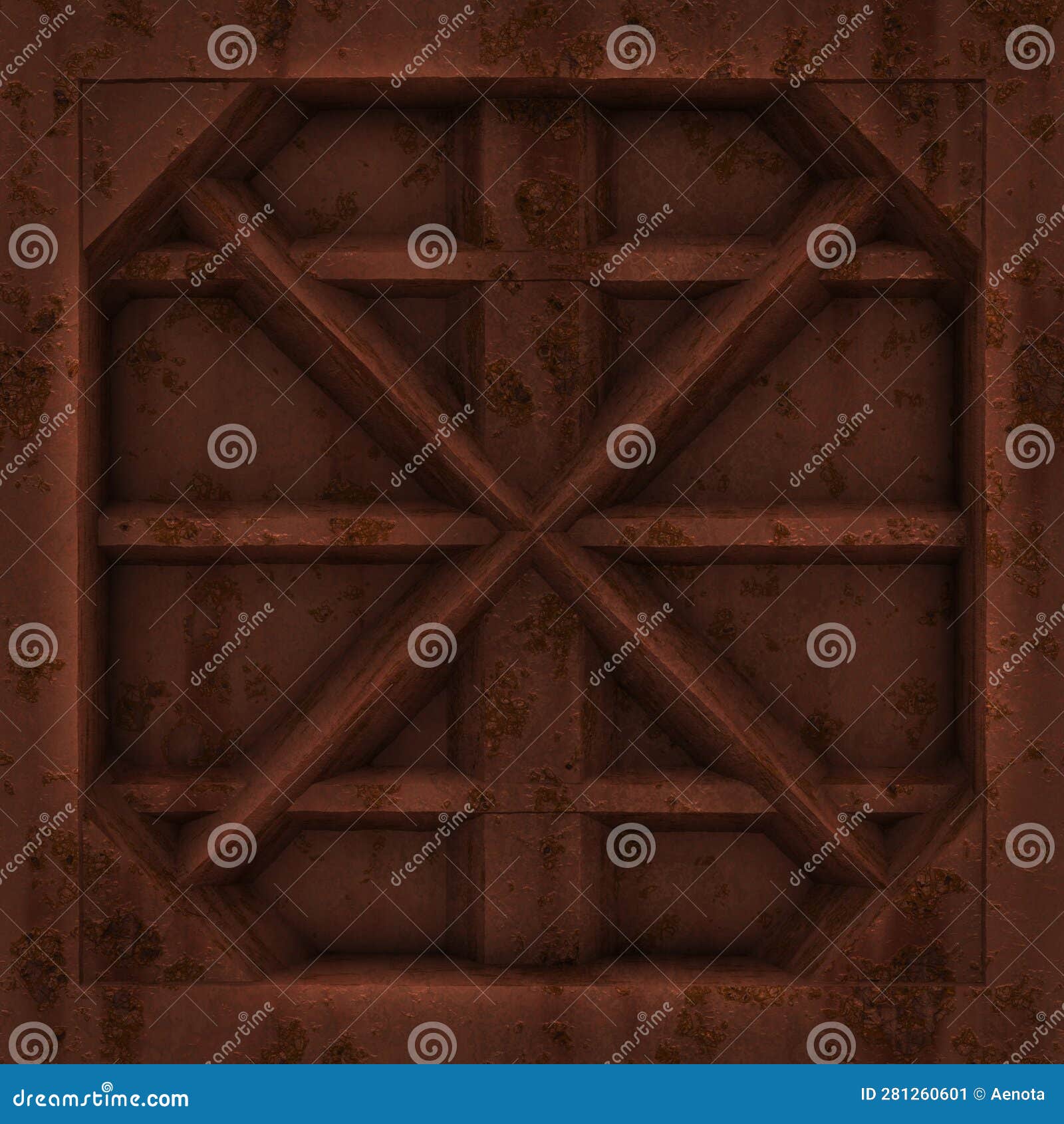 Seamless Rusty Bulkhead Metal Pattern Stock Illustration - Illustration ...