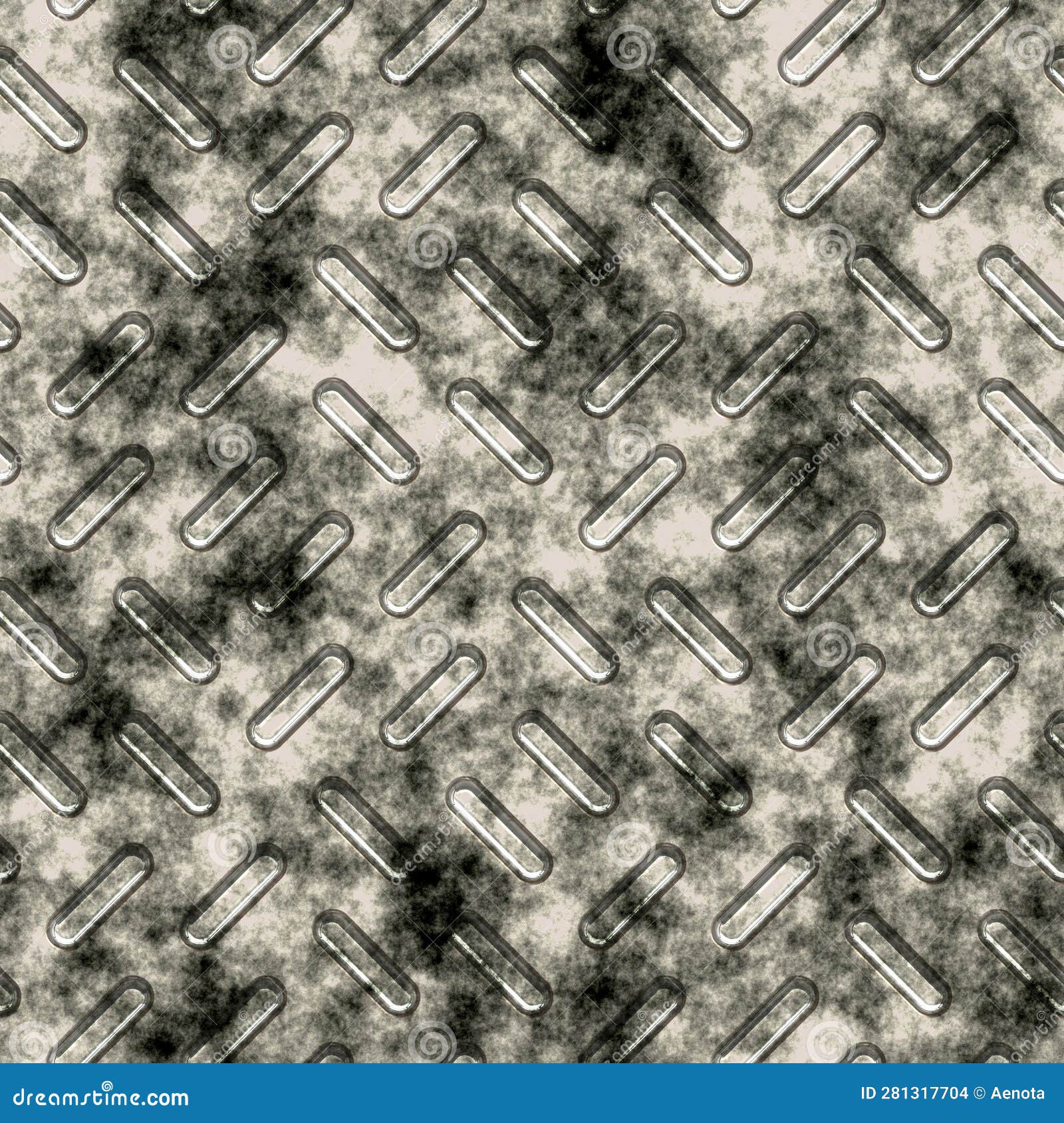 Seamless Rusty Bumped Metal Pattern Stock Illustration - Illustration ...