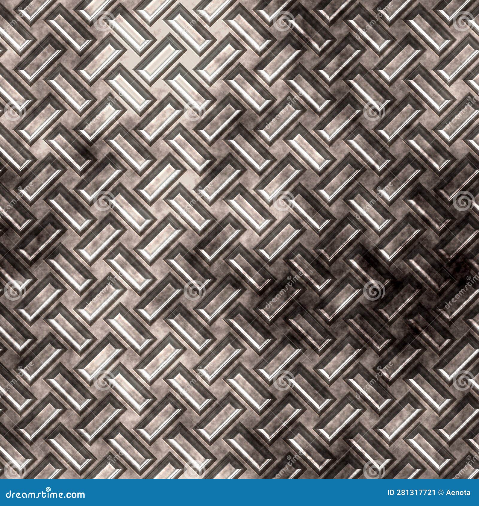 Seamless Rusty Bumped Metal Pattern Stock Illustration - Illustration ...