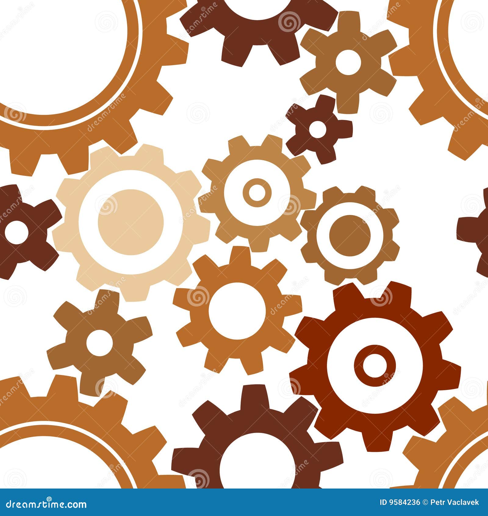 Seamless Rusty Cogwheel Pattern Stock Vector - Illustration of cogwheel ...