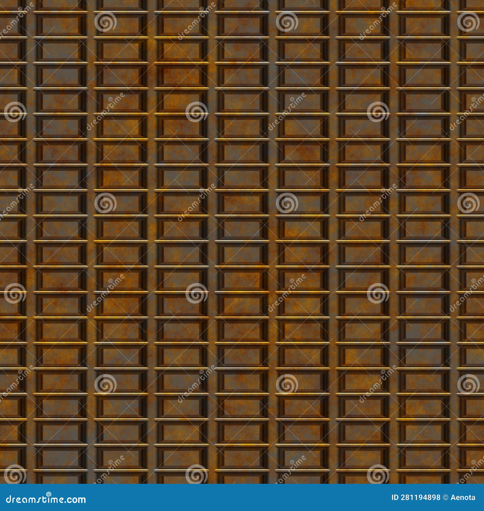 Seamless Rusty Metal Grille Pattern Stock Illustration - Illustration ...