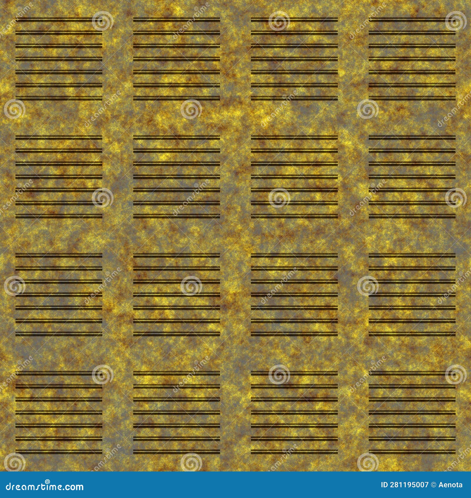 Seamless Rusty Metal Grille Pattern Stock Illustration - Illustration ...