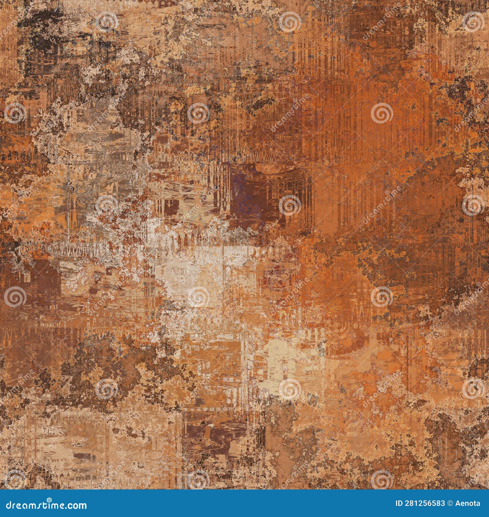 Seamless Rusty Metal Pattern Stock Illustration - Illustration of ...