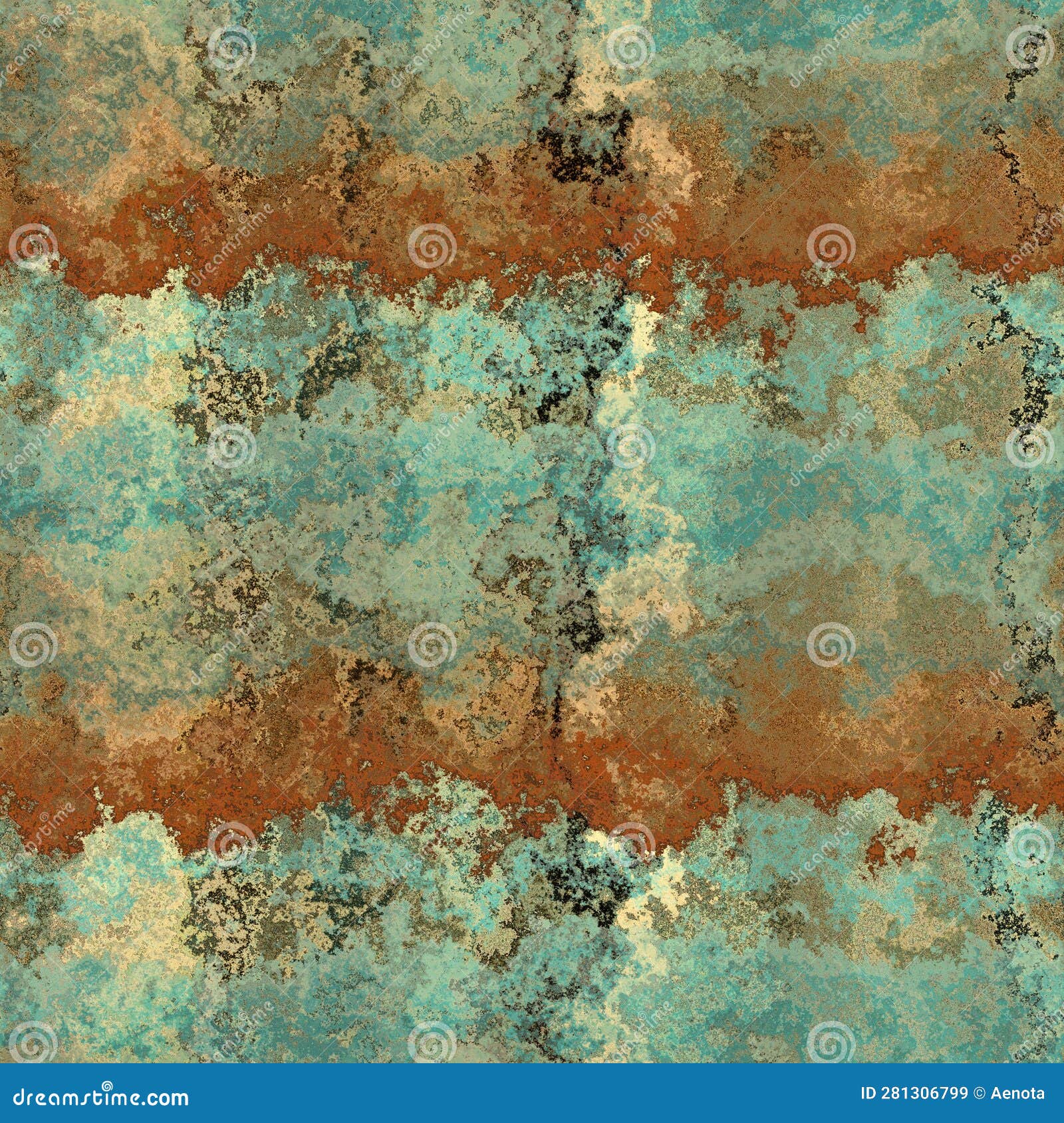 Seamless Rusty Metal Pattern Stock Illustration - Illustration of ...