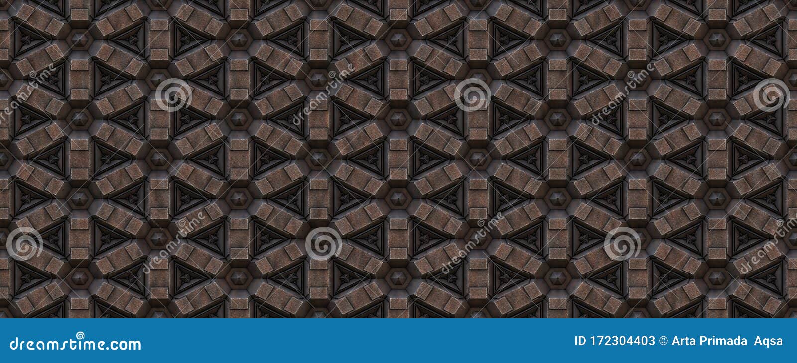 Seamless Rusty Metal Triangle Wall Pattern Background Stock ...