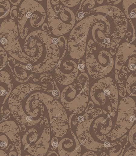 Seamless Rusty Swirls Pattern Stock Vector - Illustration of grunge ...