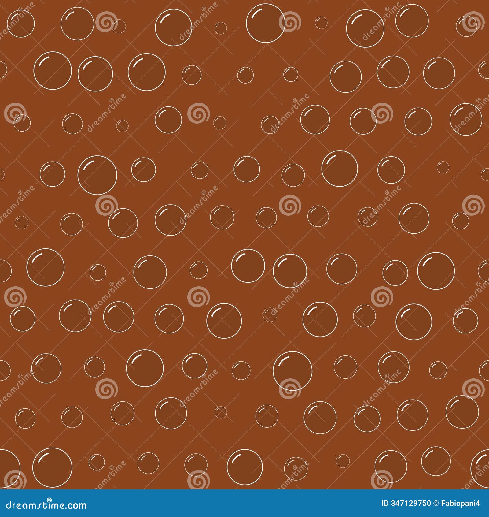 Seamless Saddle Brown Bubble Pattern Background Stock Illustration ...