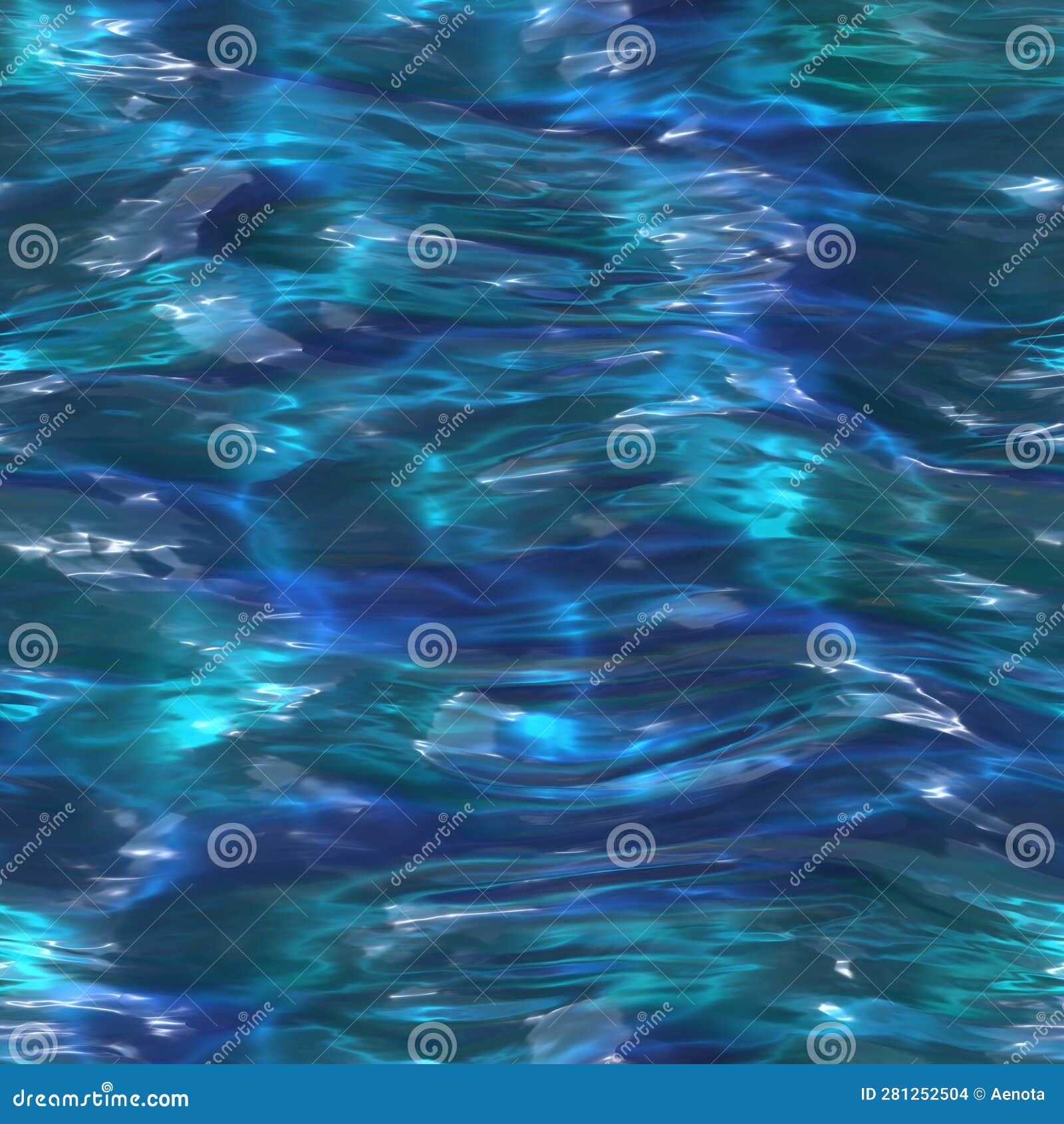 Seamless Sapphirine Water Pattern Stock Illustration - Illustration of ...