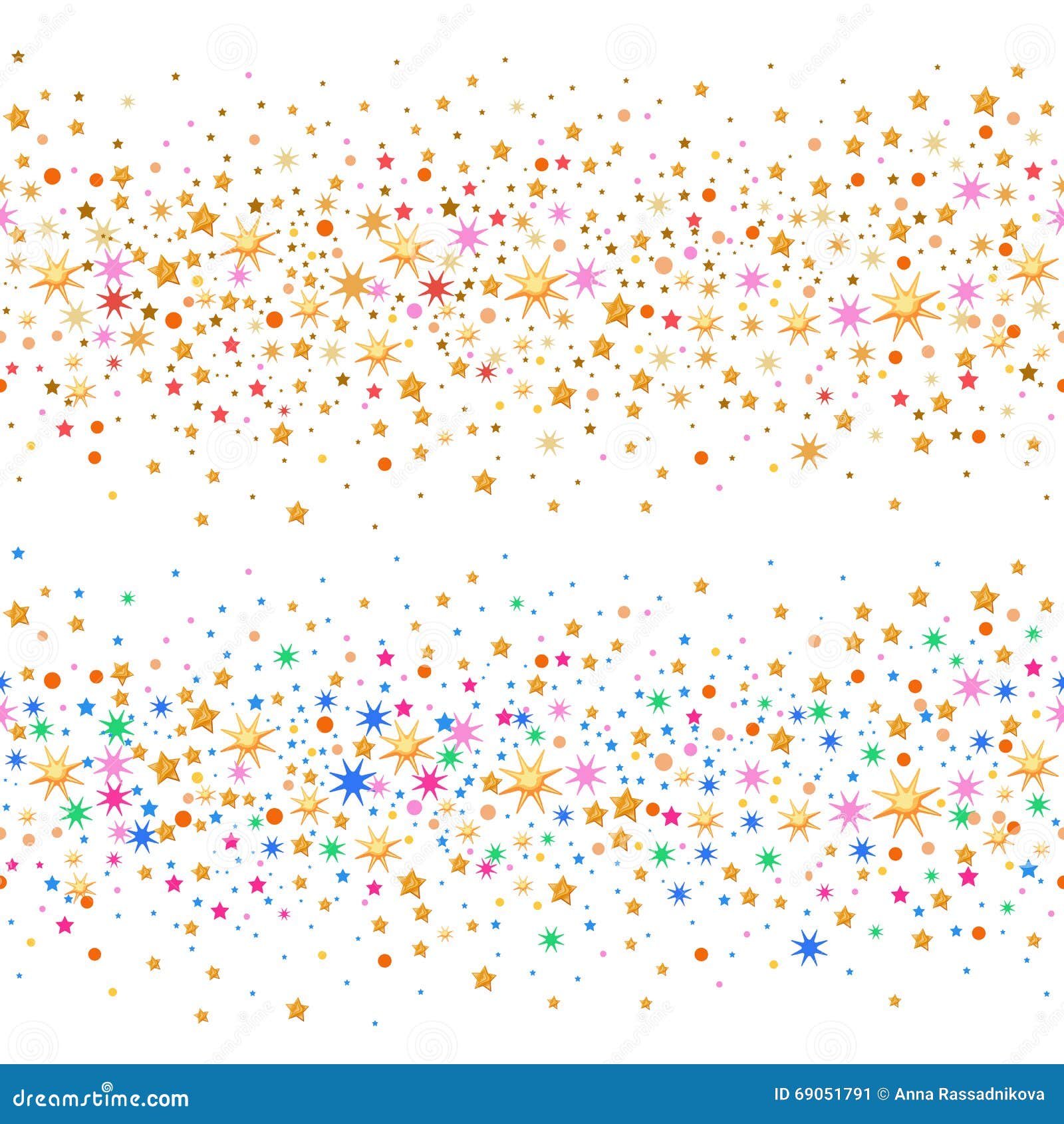 Seamless scattered stars stock vector. Illustration of array - 69051791