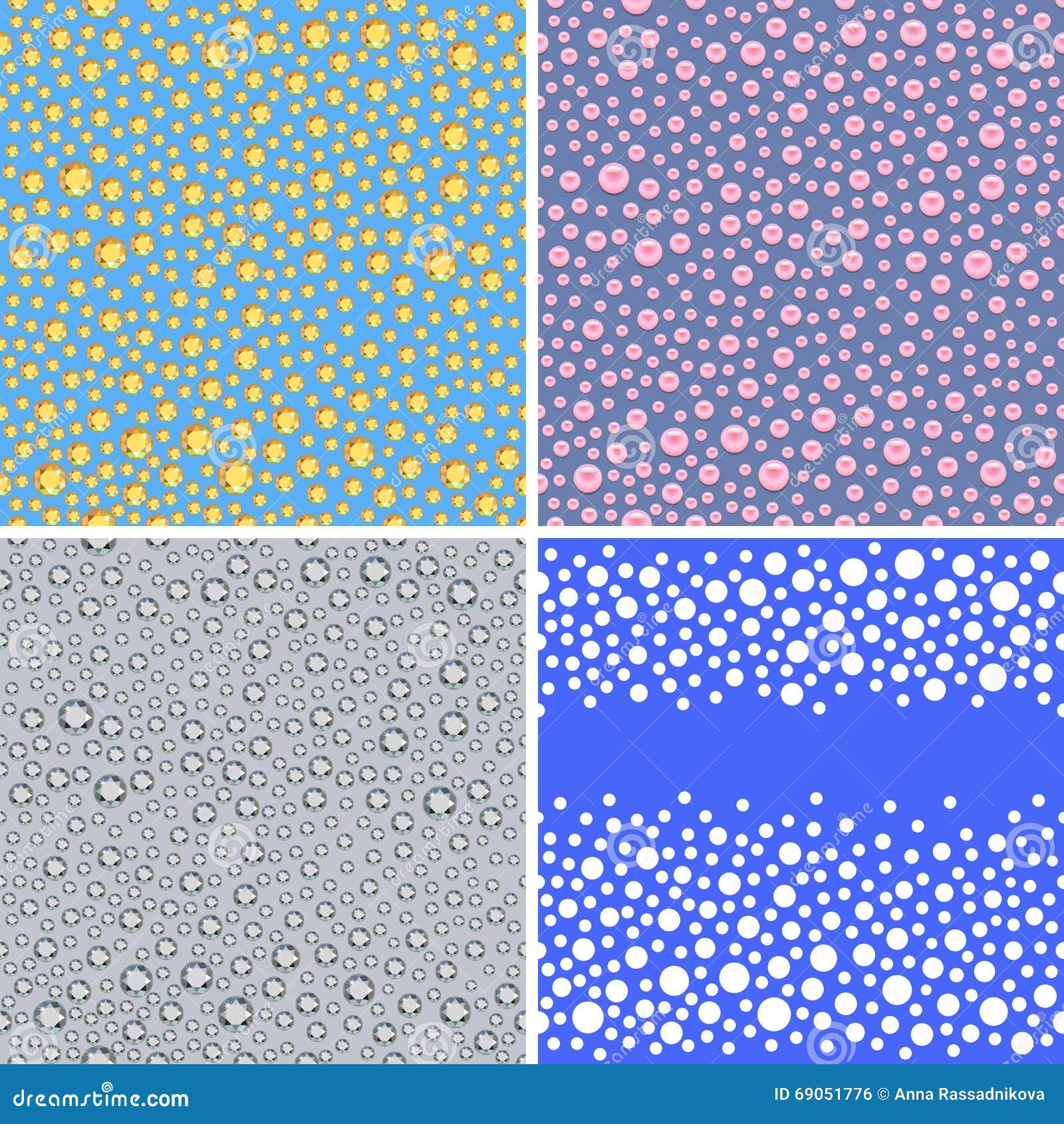 Seamless Scattered Textures Stock Vector - Illustration of decor, jewel ...