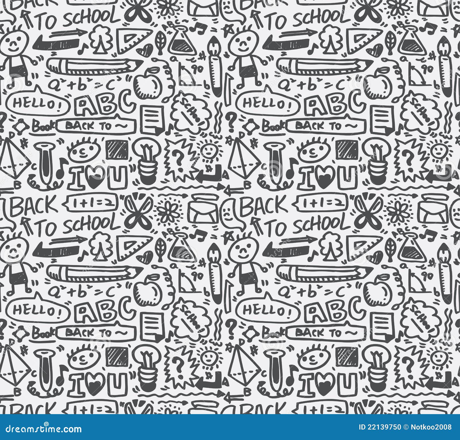 Seamless school pattern stock vector. Illustration of butter - 22139750