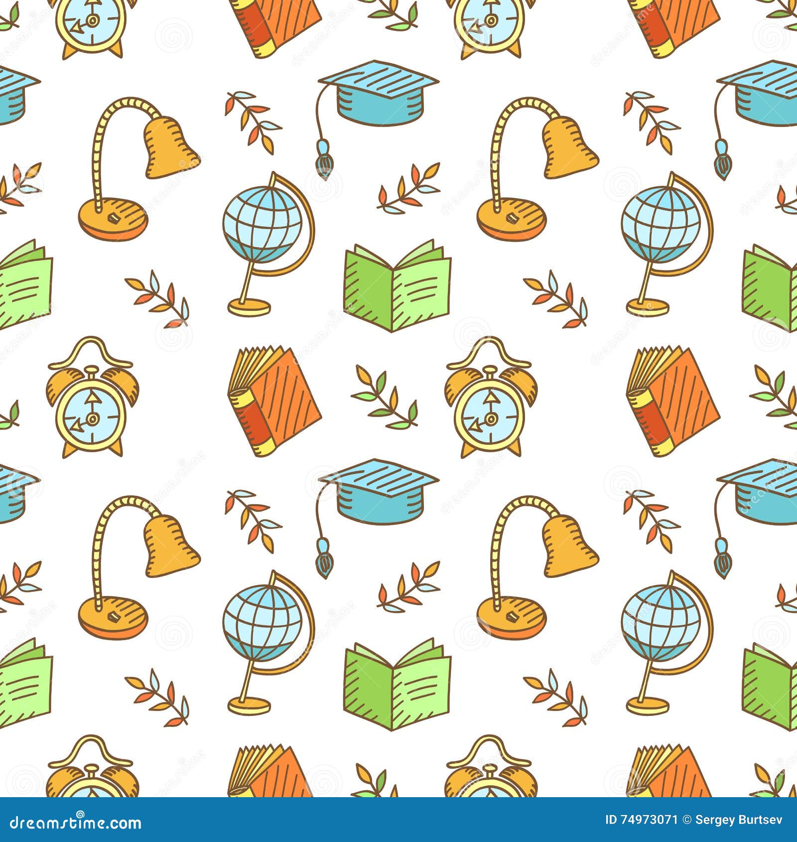 Seamless school pattern stock vector. Illustration of school - 74973071