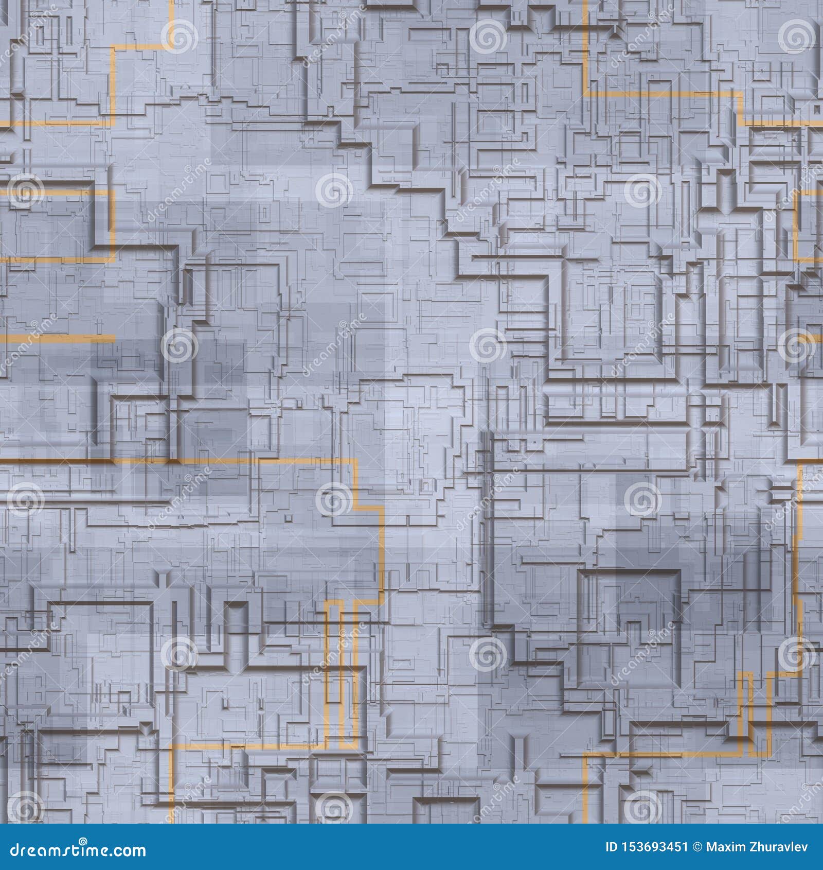 Spaceship Hull Texture or Pattern. Seamless SciFi Panels. Futuristic ...