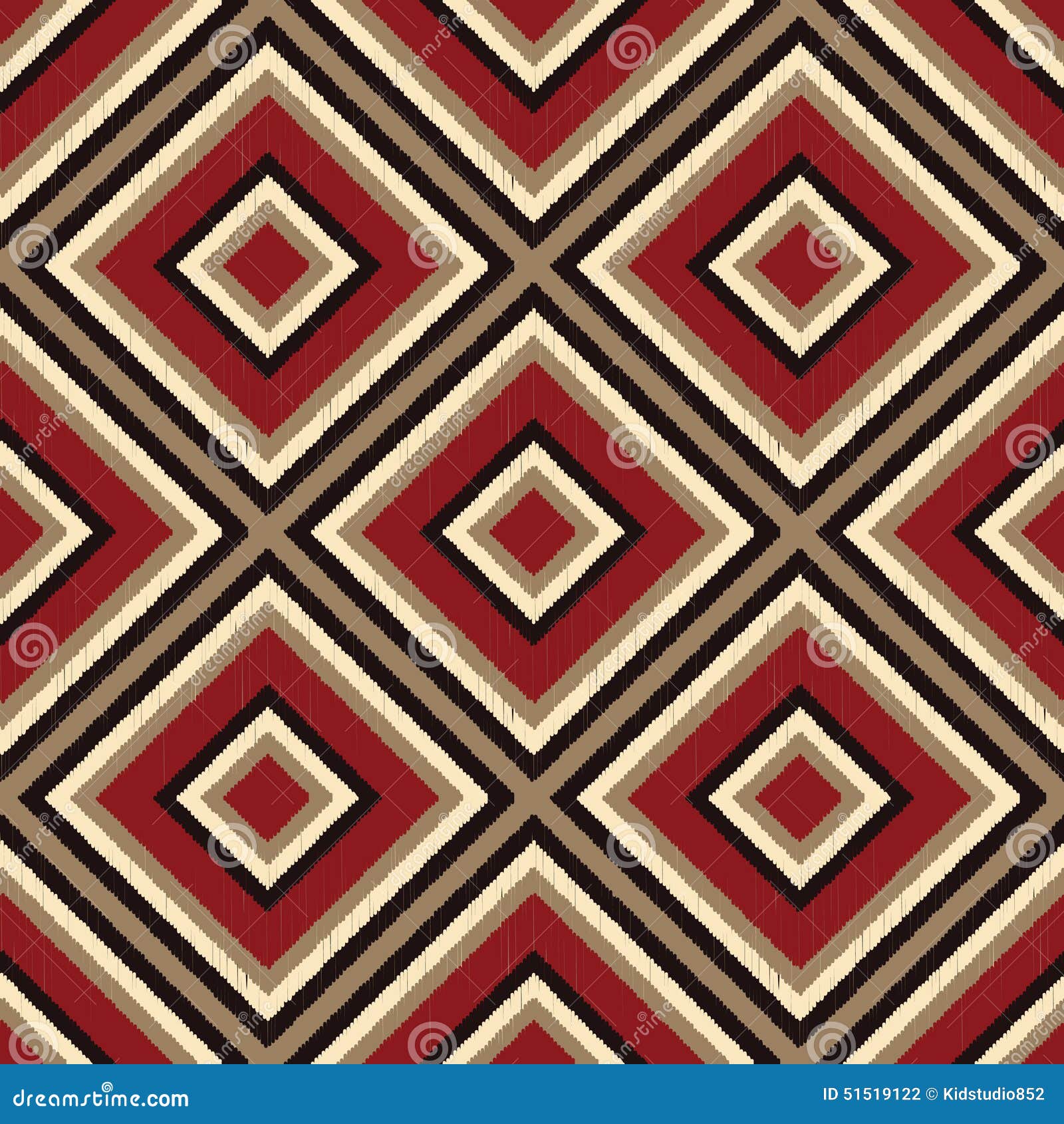 Seamless Scribble Geometric Rhombus Pattern Stock Vector - Illustration ...