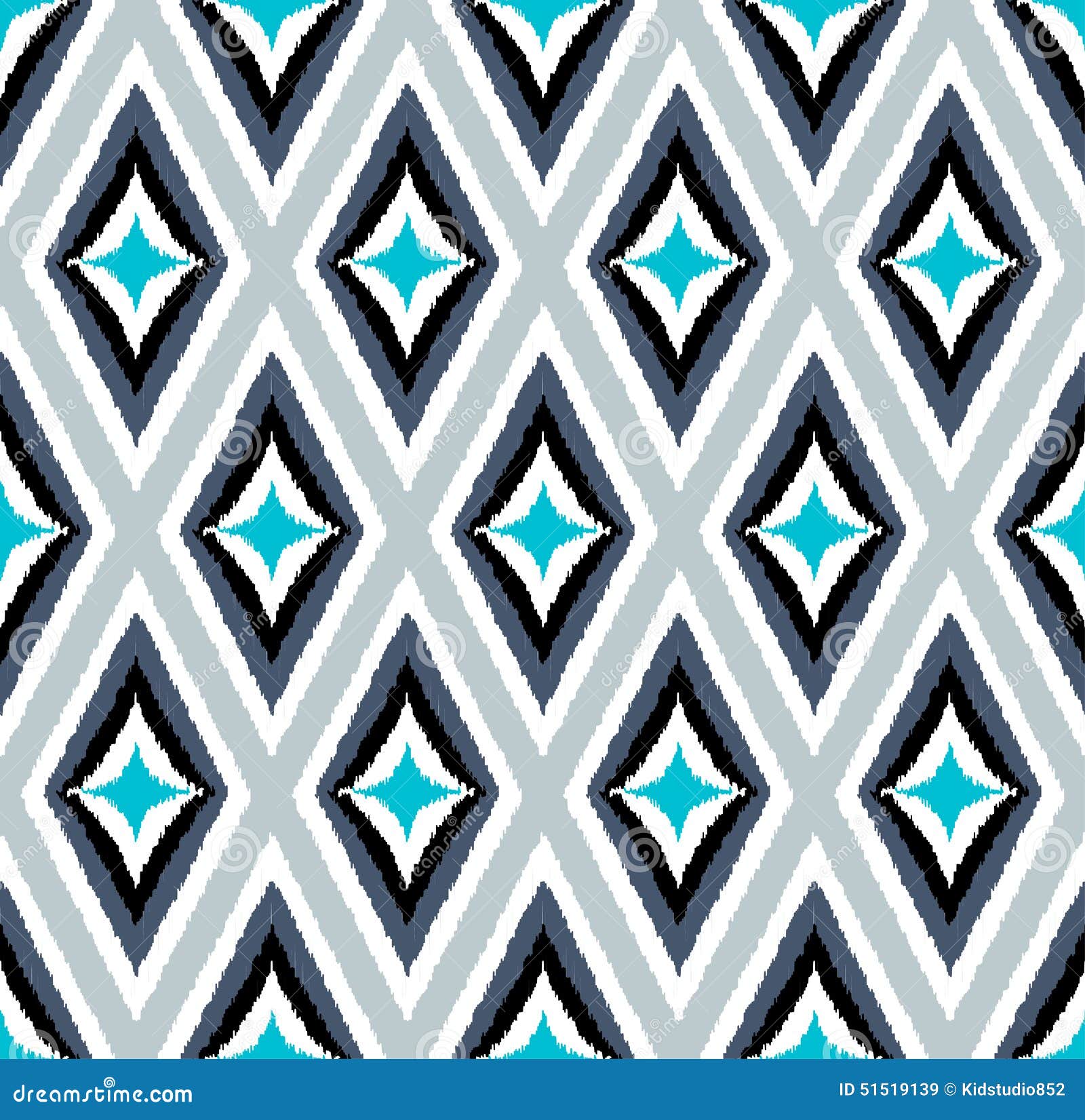 Seamless Scribble Geometric Rhombus Pattern Stock Vector - Illustration ...