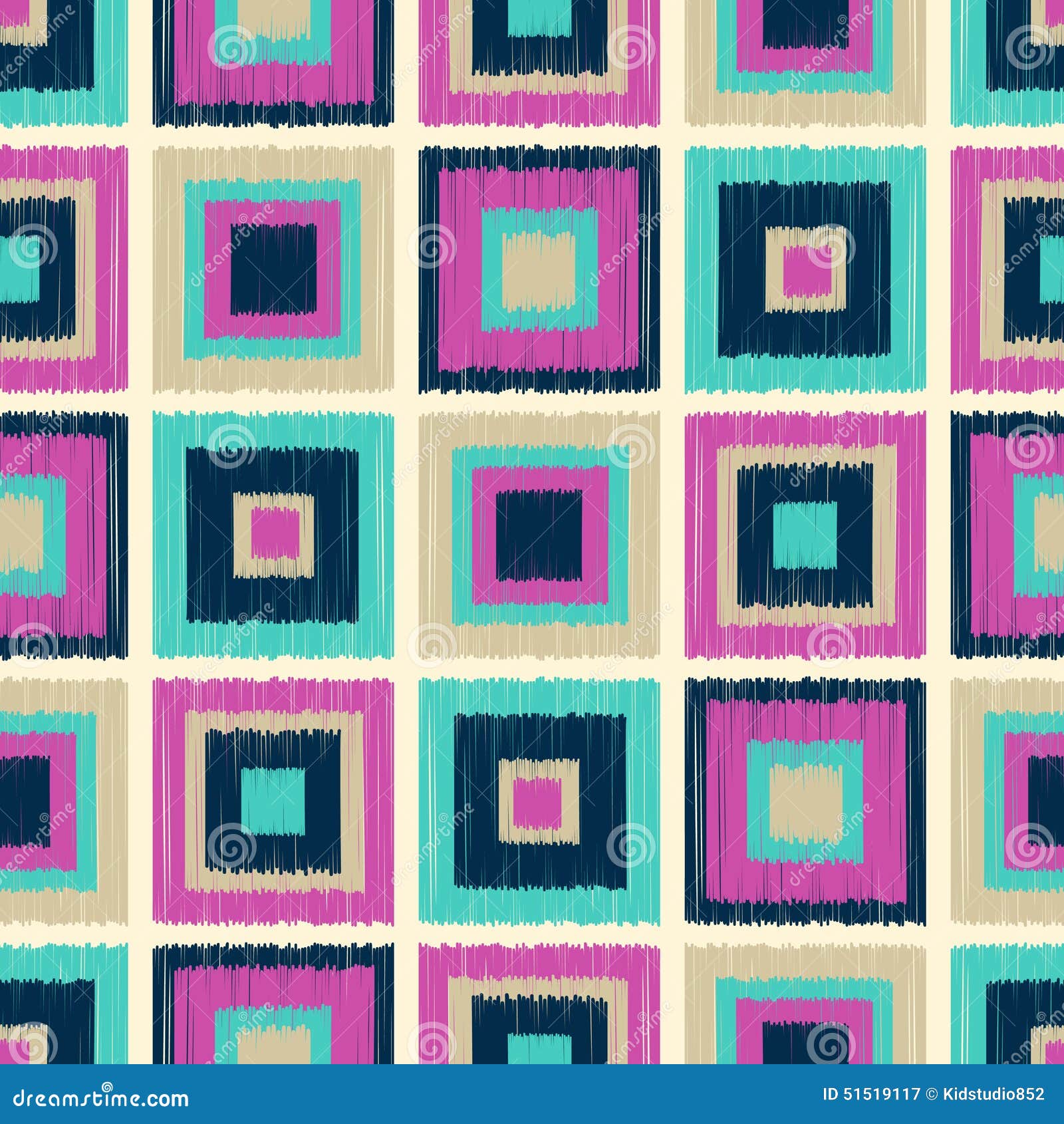 Seamless Scribble Square Tiles Pattern Stock Vector - Illustration of ...