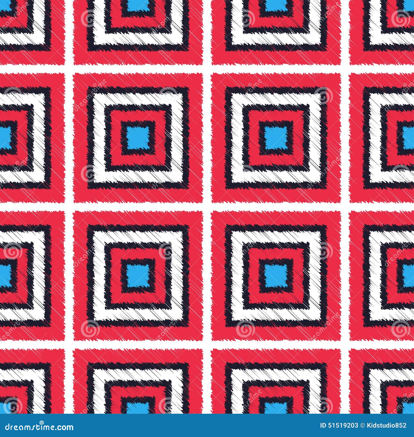 Seamless Scribble Square Tiles Pattern Stock Vector - Illustration of ...