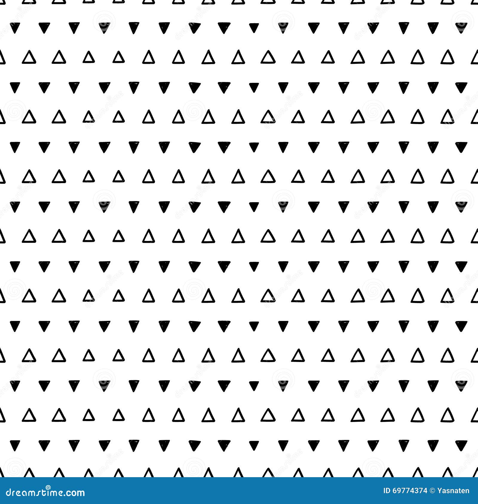 Seamless Scribble Triangle Pattern Vector Illustration | CartoonDealer.com #69774374