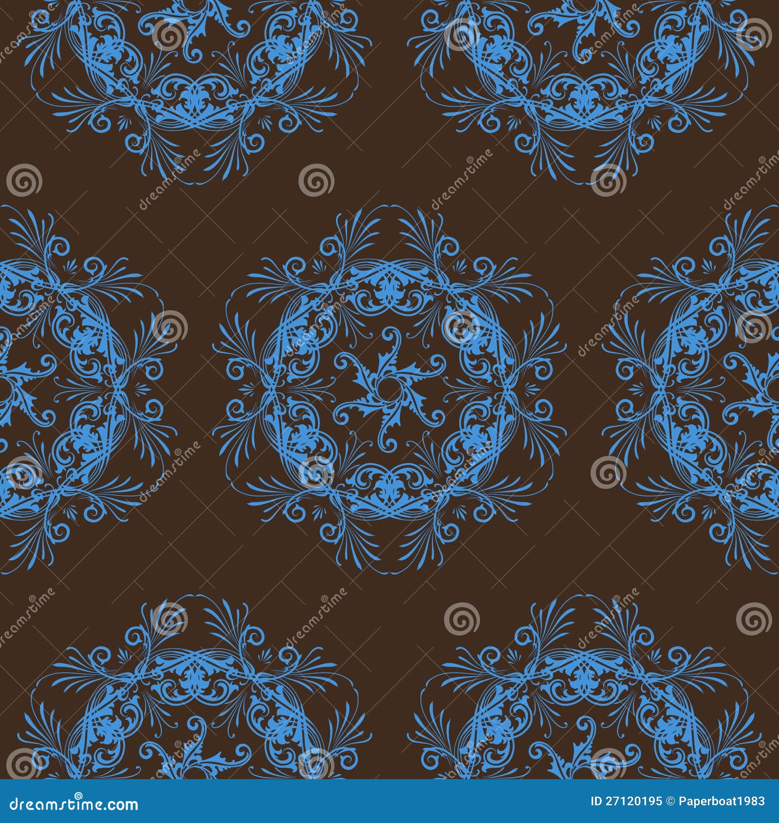 Seamless Scroll Design stock illustration. Illustration of continuous ...