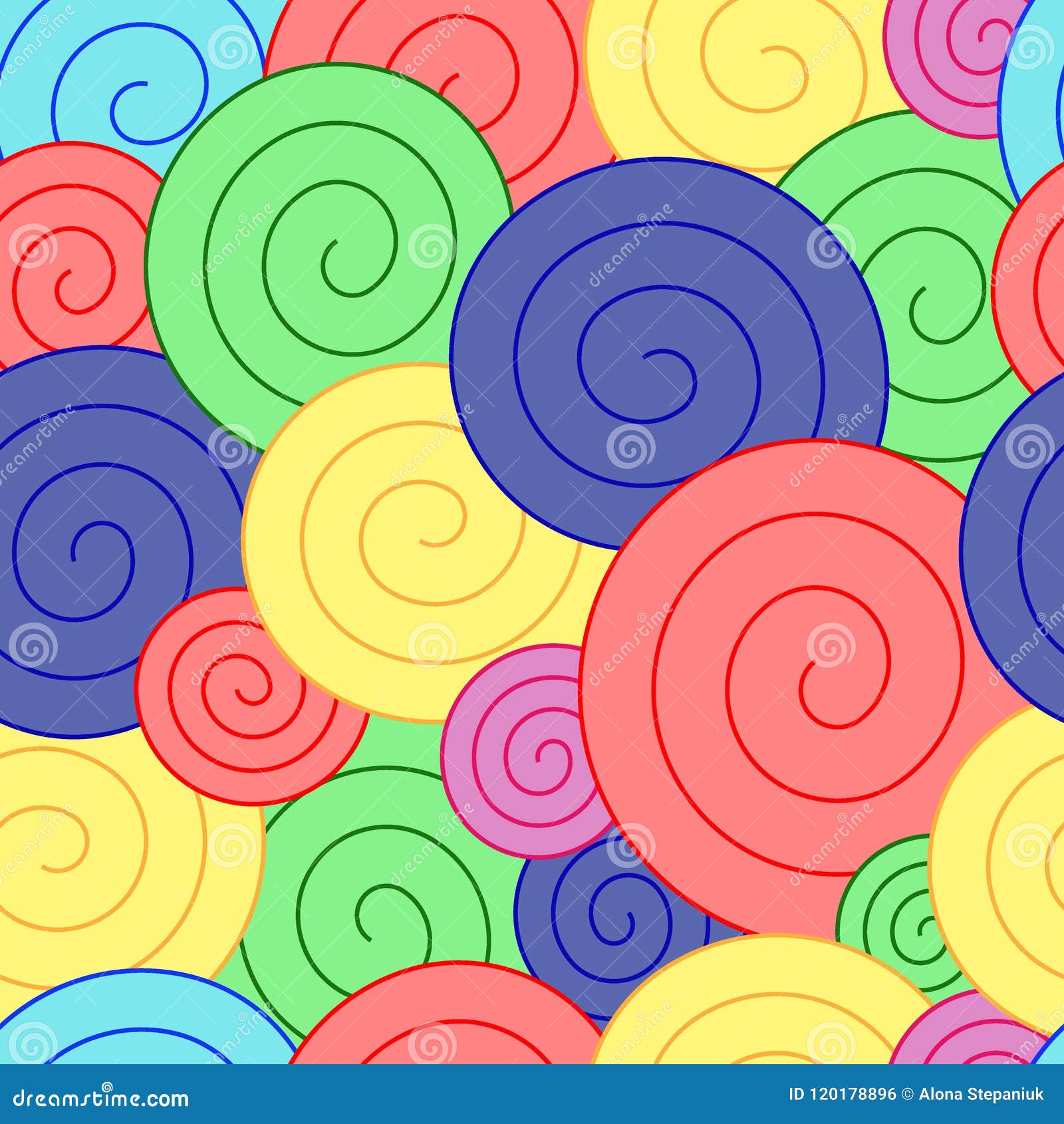 Spiral pattern design stock vector. Illustration of cartoon - 120178896