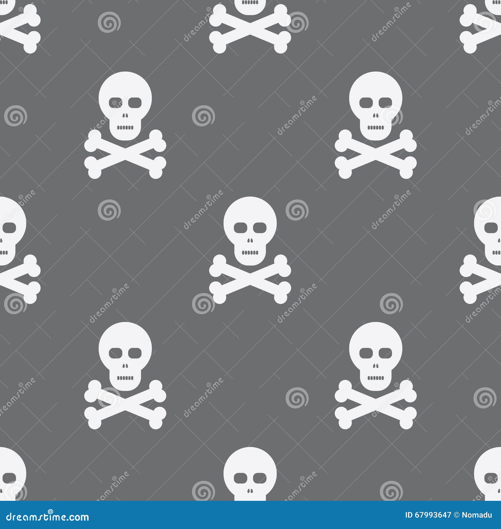 Seamless Scull Pattern Background Stock Vector - Illustration of dark ...