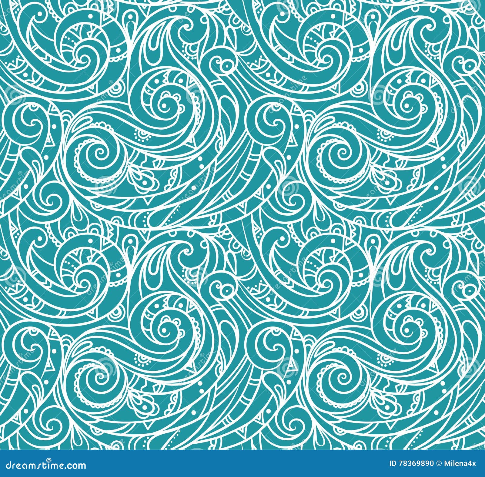 Seamless Sea Blue Wave Line Pattern, Sea Background Stock Illustration ...