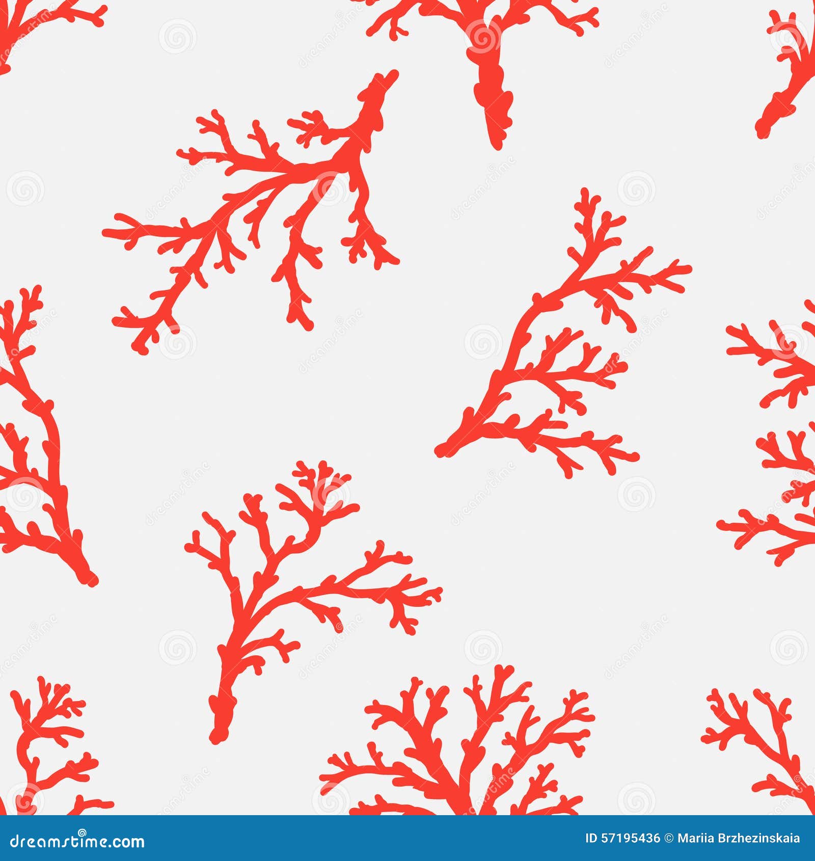 Seamless sea coral pattern stock vector. Illustration of ornate - 57195436