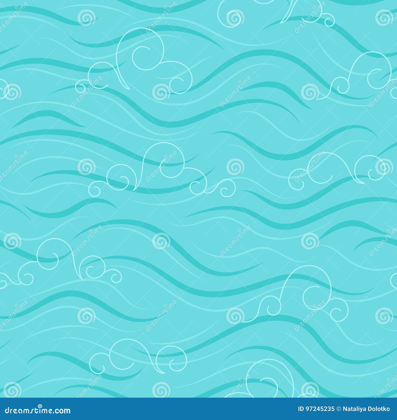 Seamless Sea/ocean Pattern. Stock Vector - Illustration of summer ...